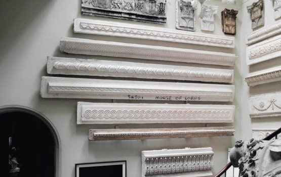 A COLLECTION OF EIGHT PLASTER FRIEZE MOULDINGS , INCLUDING SIX 'MASTERS ...