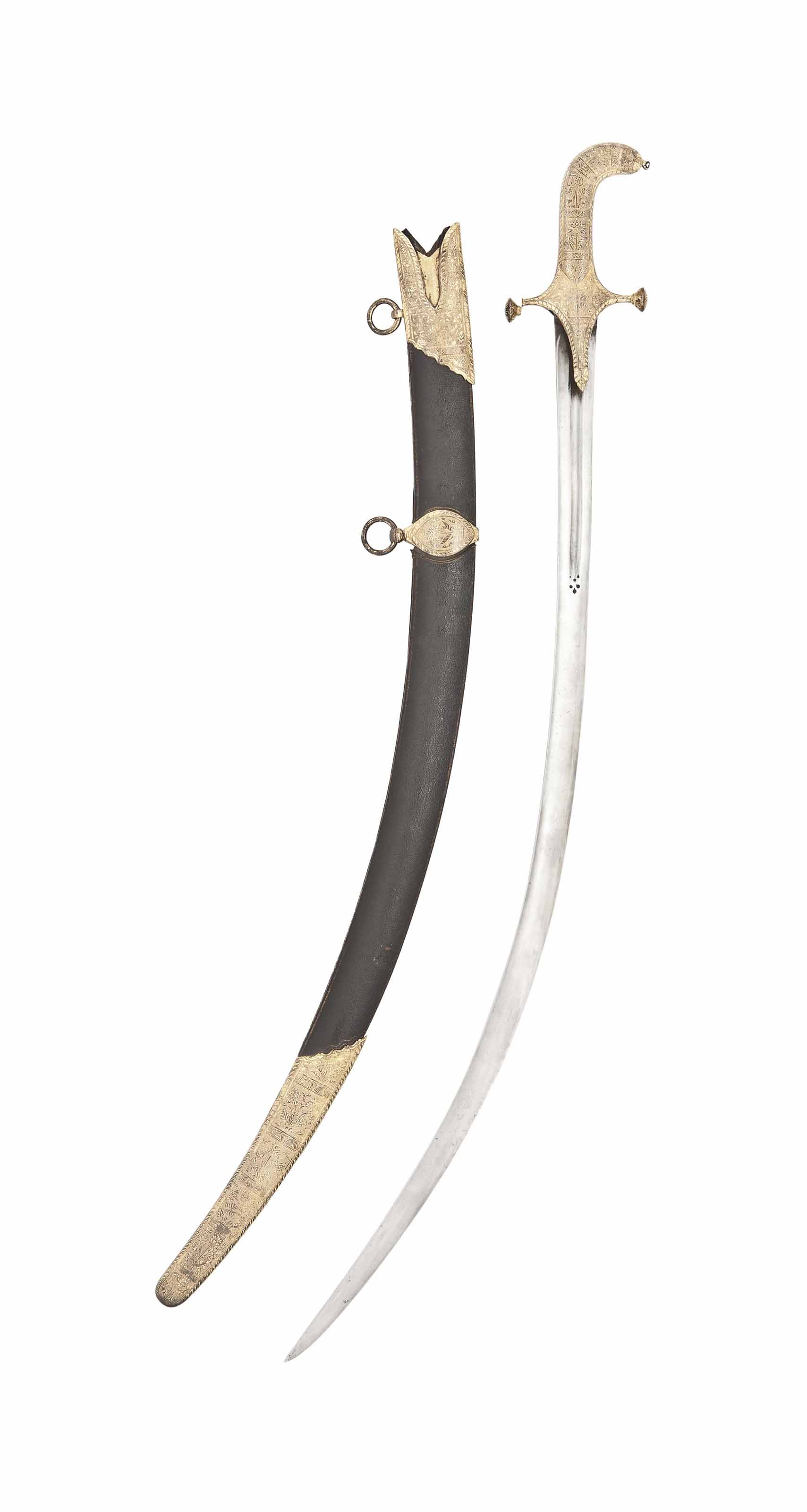 A GILT-COPPER HILTED SWORD (TULWAR)