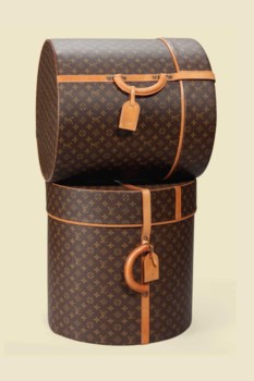 A PAIR OF LARGE HAT BOXES IN MONOGRAM CANVAS