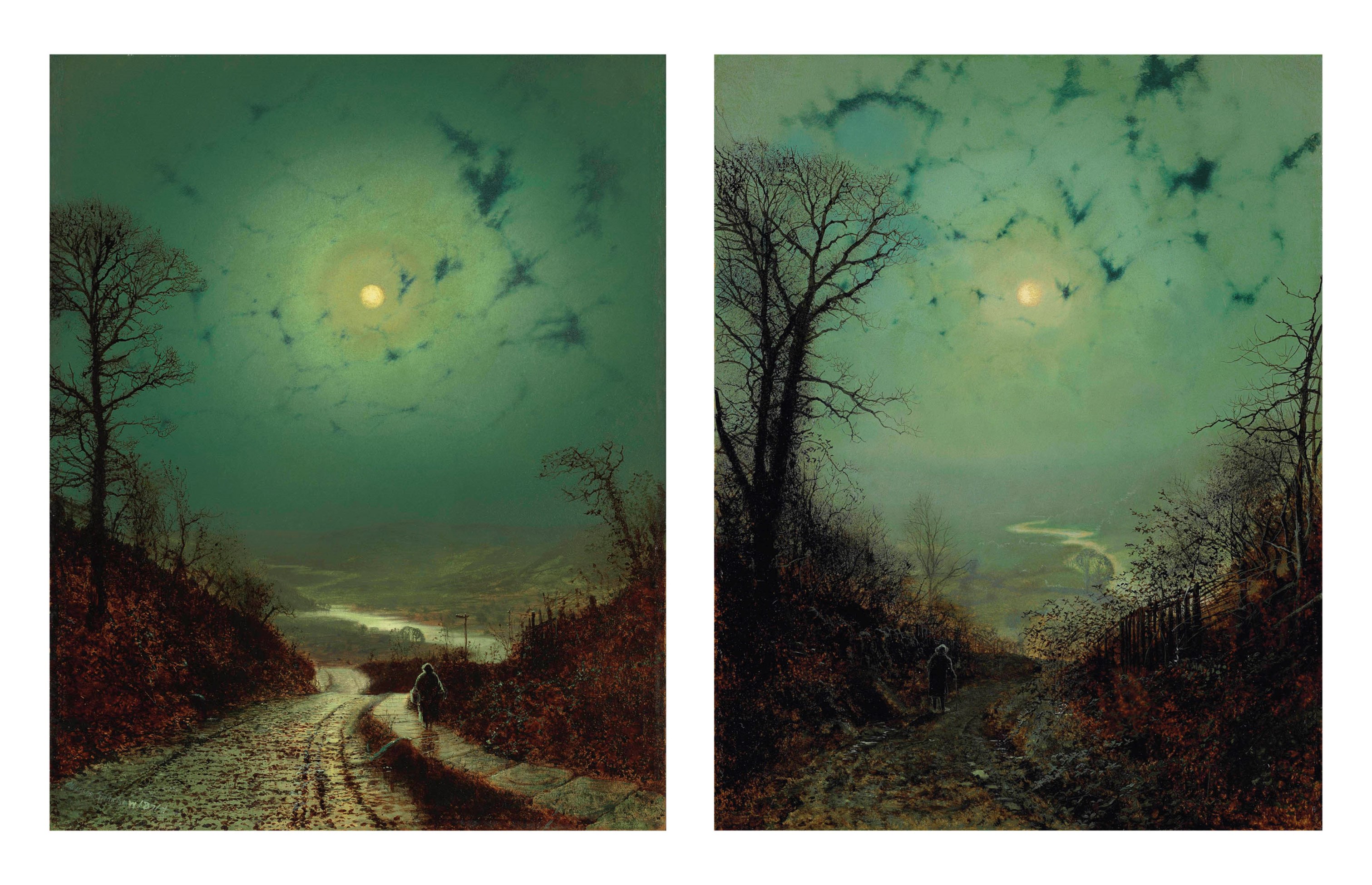 John Atkinson Grimshaw (1836-1893) , Moonlight, Wharfedale | Christie's