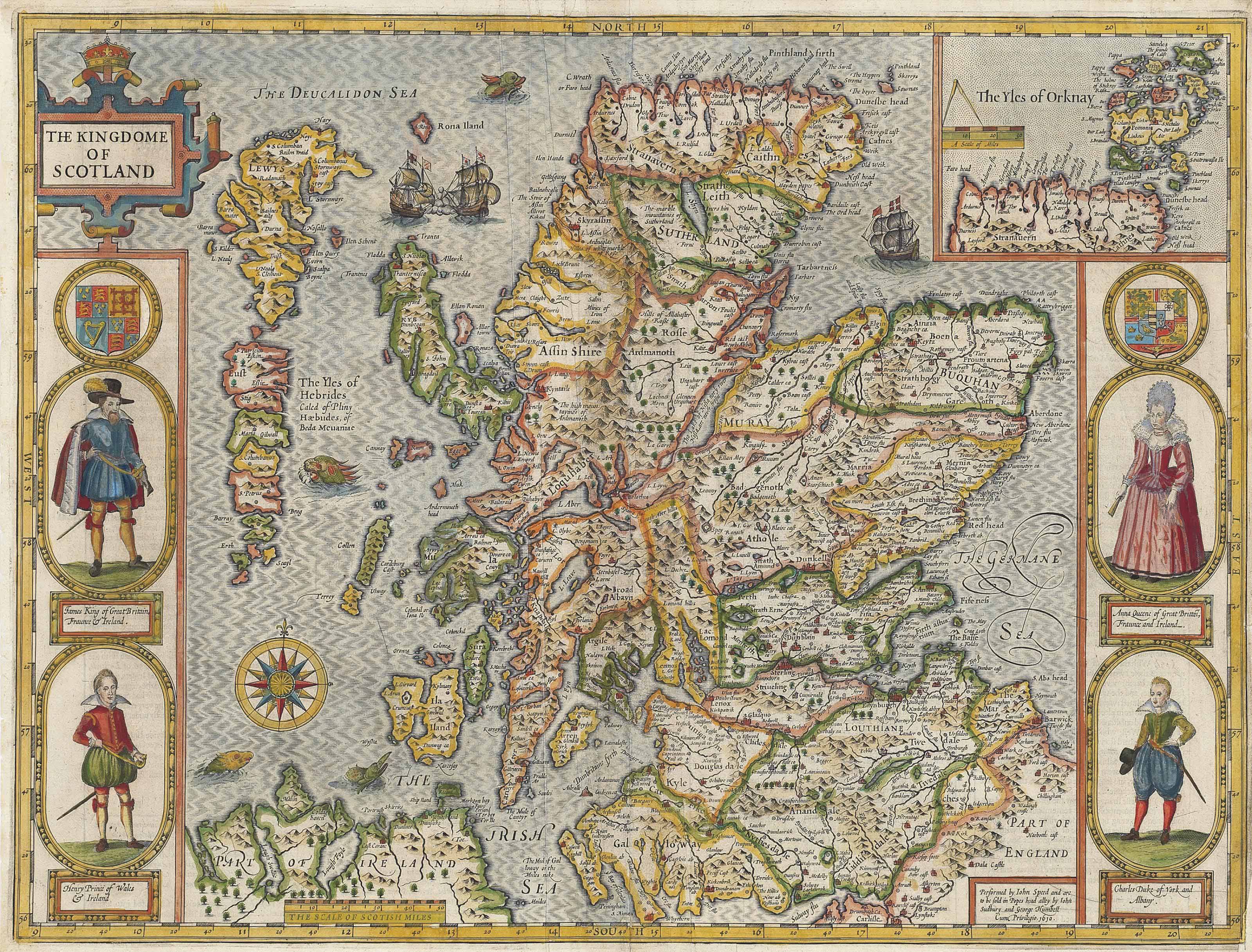 SPEED, John (1552-1629). The Kingdome of Scotland , London: John Subury ...