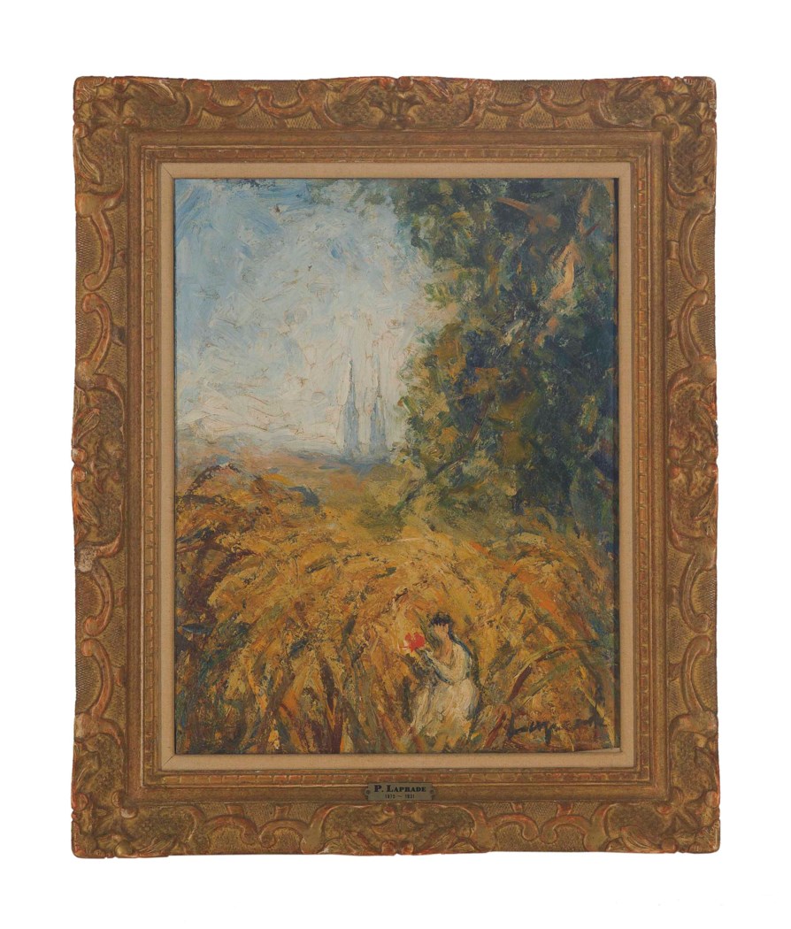 Pierre Laprade (1875-1932) , L'église dans les blés | Christie's
