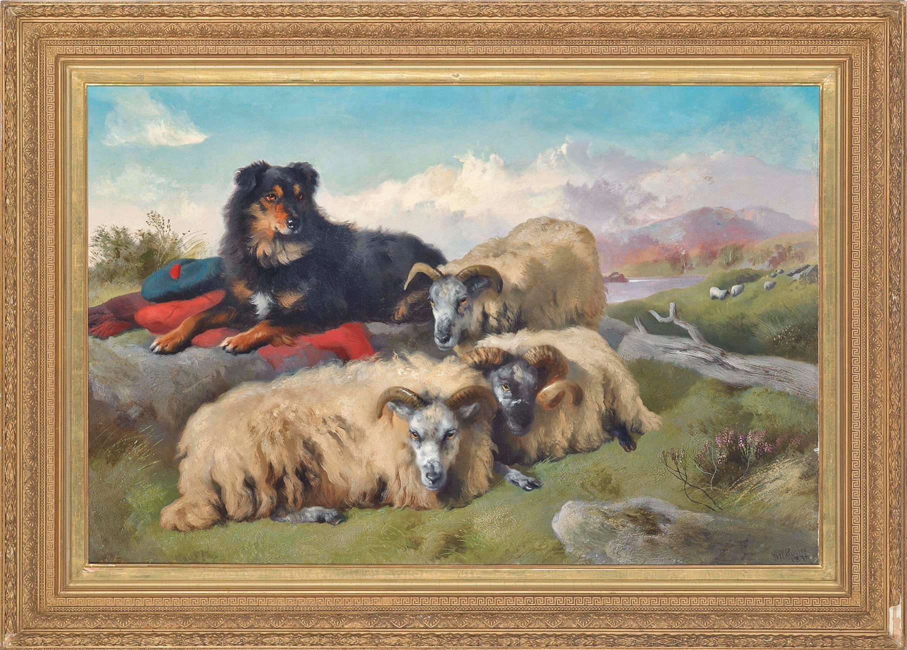 George William Horlor (1849-1895) , Guarding the flock | Christie's