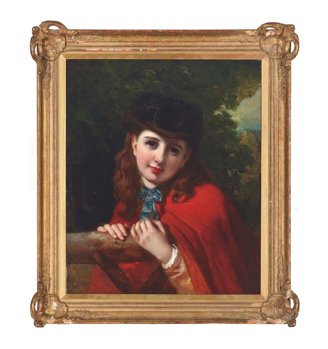 Attributed to Samuel John Carter (1835-1892) , Portrait of a young girl ...