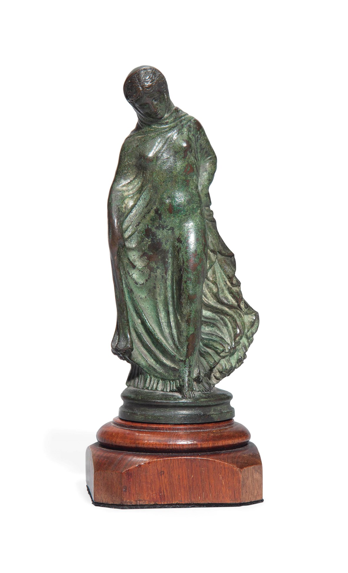 AN ITALIAN BRONZE MODEL OF A CLASSICAL MAIDEN , LATE 19TH EARLY 20TH ...