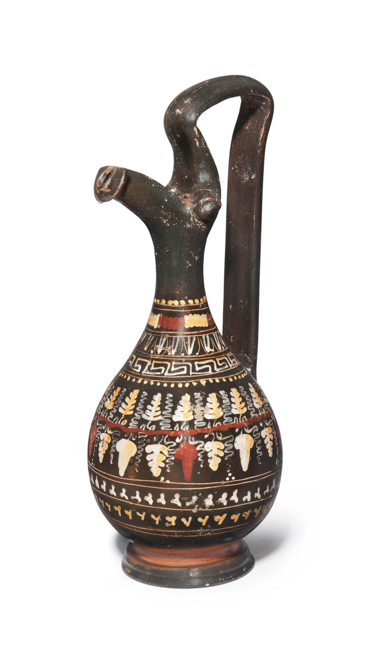 AN APULIAN GNATHIA WARE EPICHYSIS , CIRCA 330-320 B.C. | Christie's