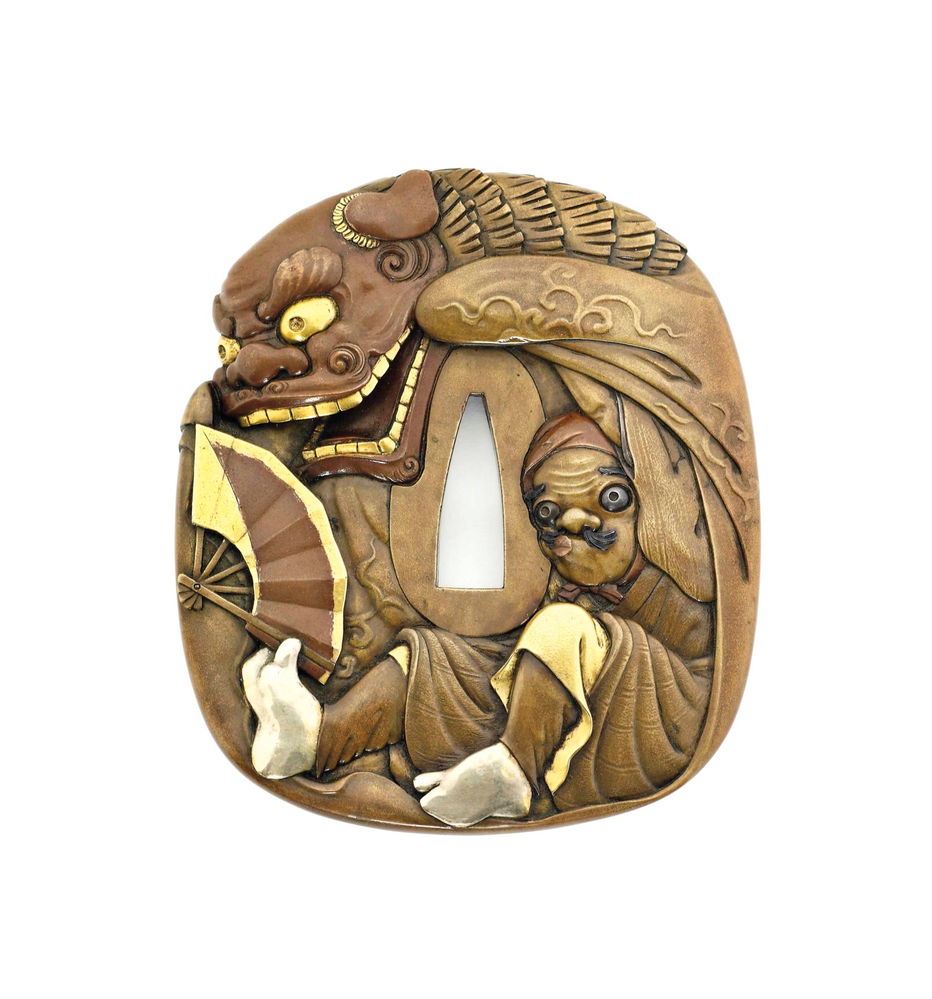 A Sentoku Tsuba , SIGNED KIKUCHI SADATAKA, MEIJI PERIOD (LATE 19TH ...