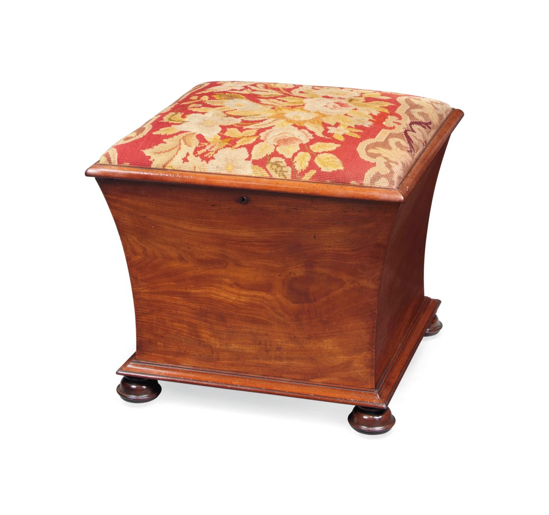 AN EARLY VICTORIAN MAHOGANY OTTOMAN , CIRCA 1850 | Christie's