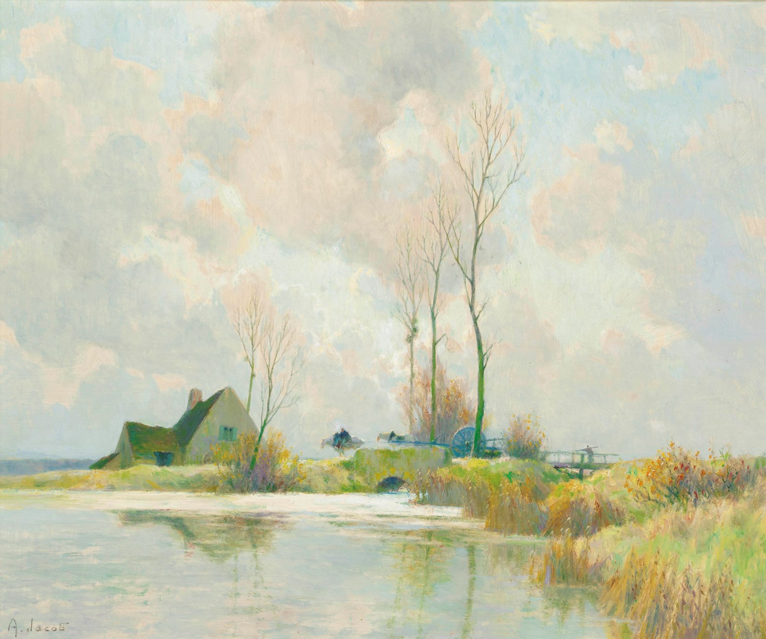 Alexandre-Louis Jacob (French, 1876-1972) , A plough team returning ...