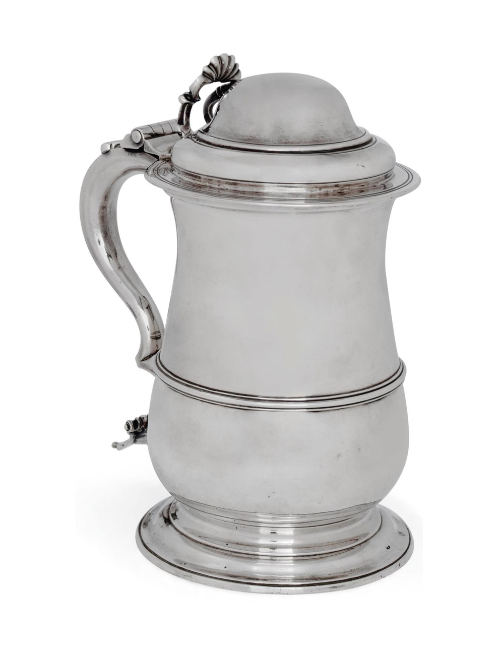 A GEORGE III SILVER TANKARD , MARK OF WILLIAM GRUNDY, LONDON, 1772 ...