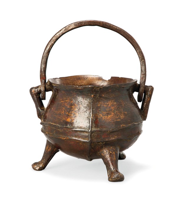 A NORTH WEST EUROPEAN SMALL LEADED BRONZE CAULDRON , 16TH CENTURY ...