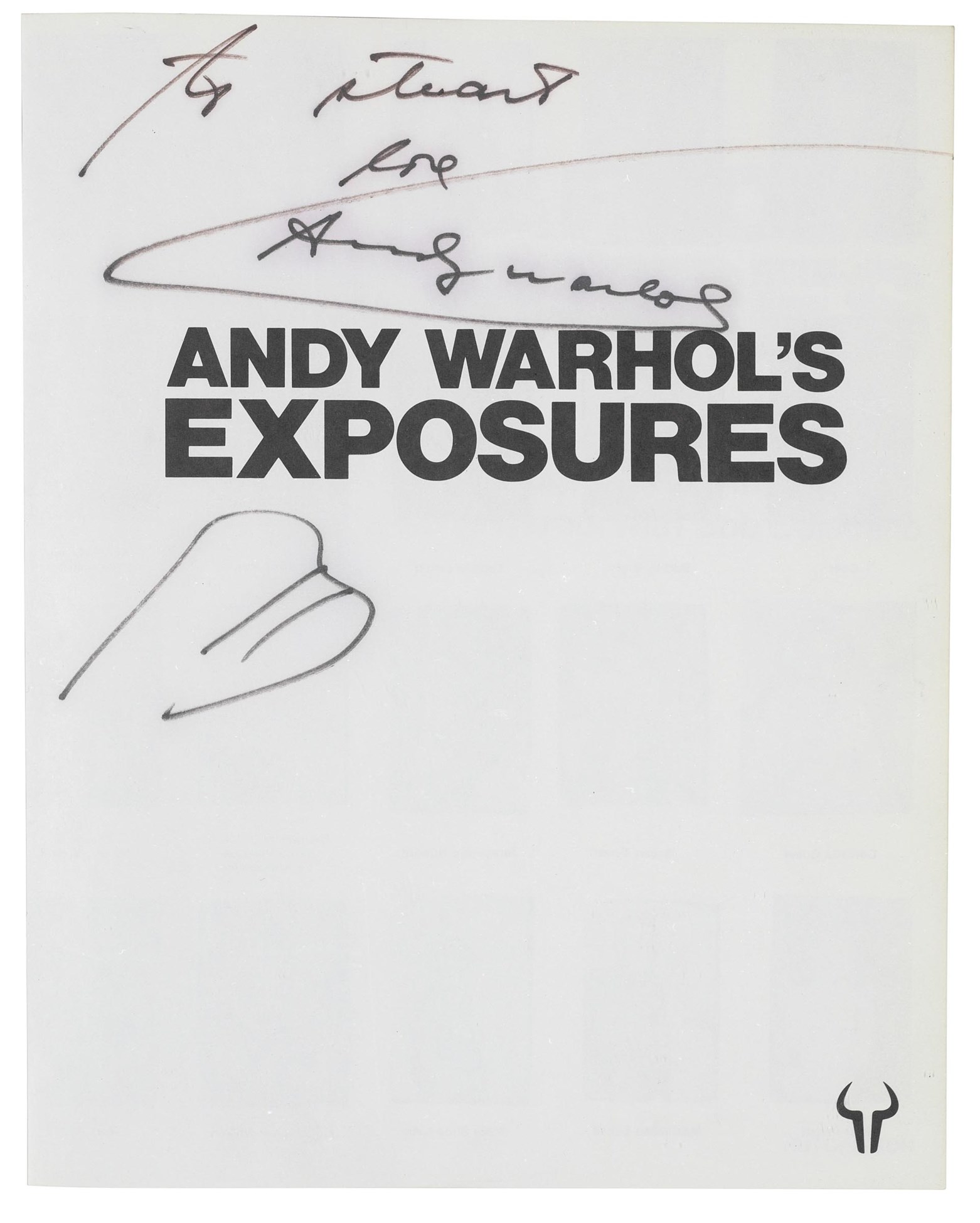WARHOL, Andy (1928-1987). Exposures. Photographs by Andy Warhol. Text ...