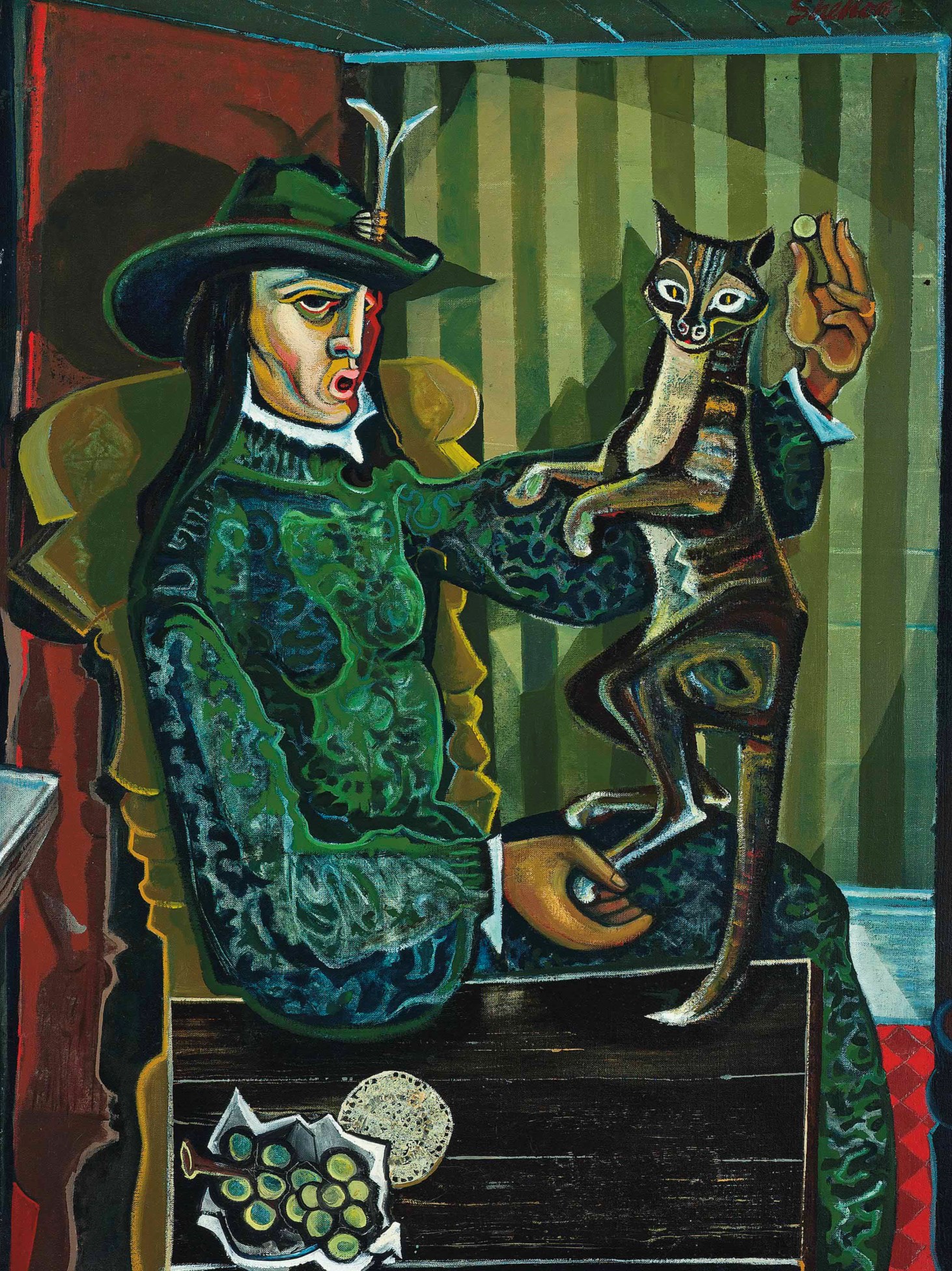 John Sheldon (1923-1993) , Figure with Cat | Christie's