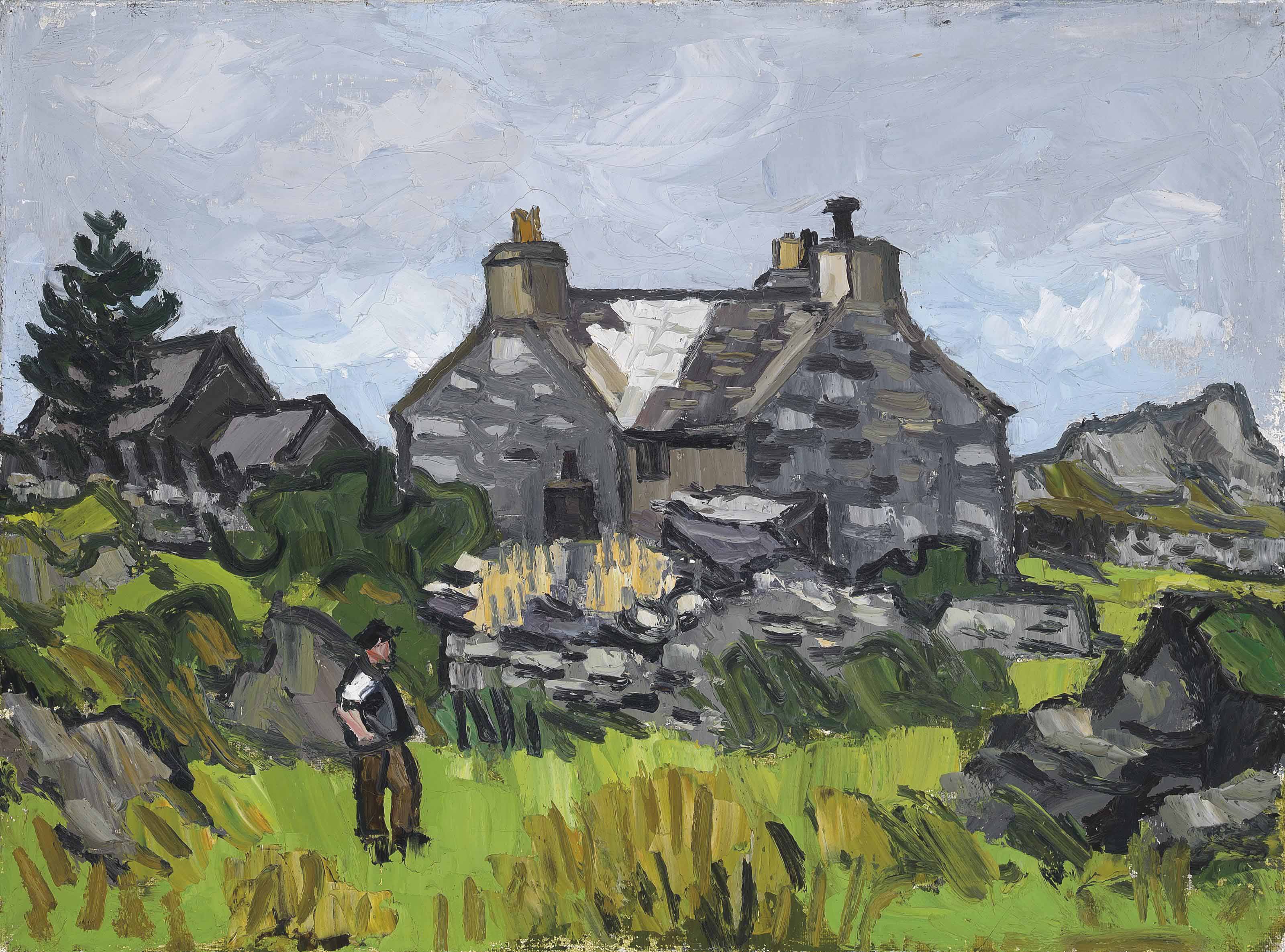Sir Kyffin Williams, R.A. (1918-2006) , Farm at Deiniolen | Christie's