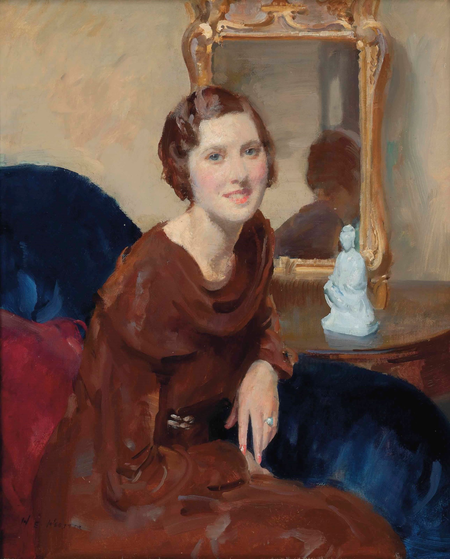 Walter Ernest Webster (1878-1959) , Portrait of a lady, seated, three ...