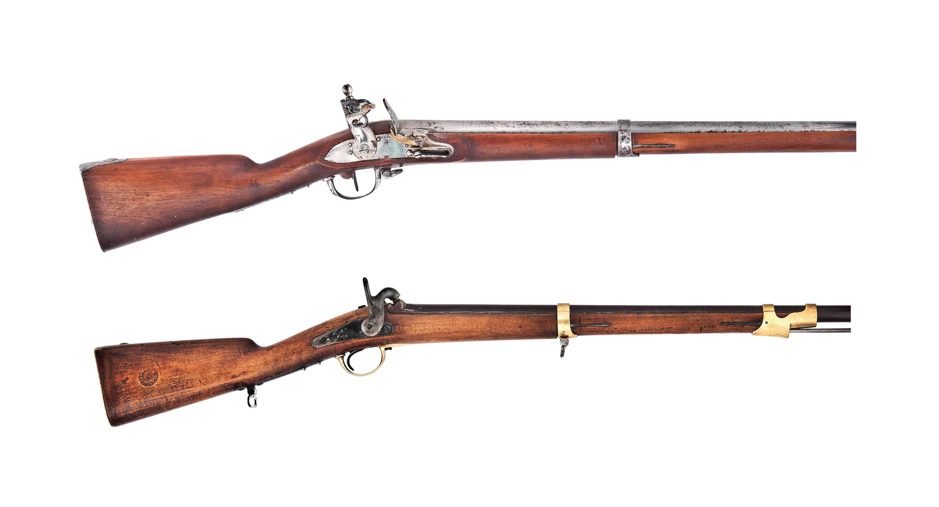 A SWISS 'MODEL 1805' FLINTLOCK SERVICE MUSKET , BY BEURET FRERES, LIEGE ...