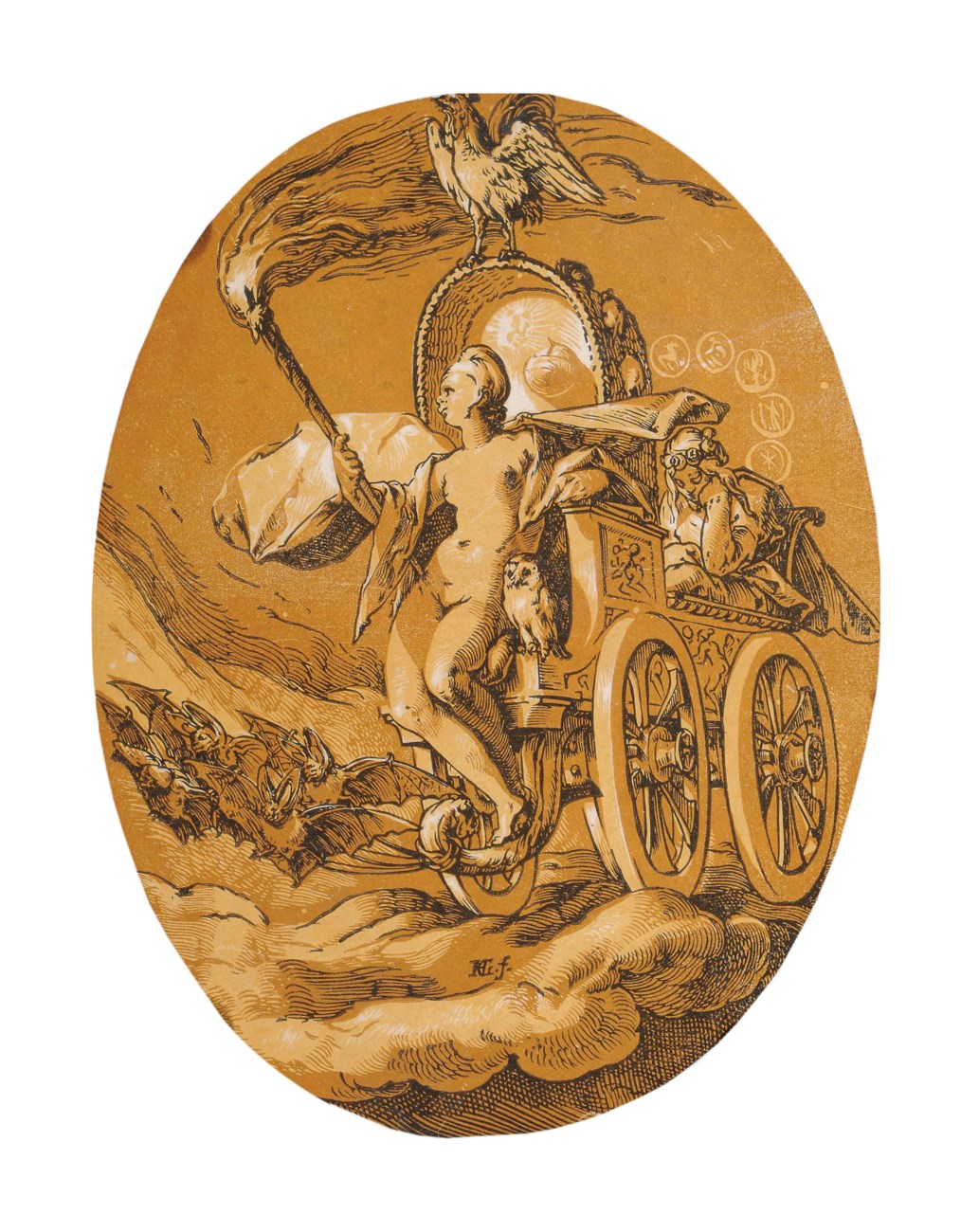 Hendrick Goltzius (1558-1617) , Nox, from: Deities (Bartsch 237 ...