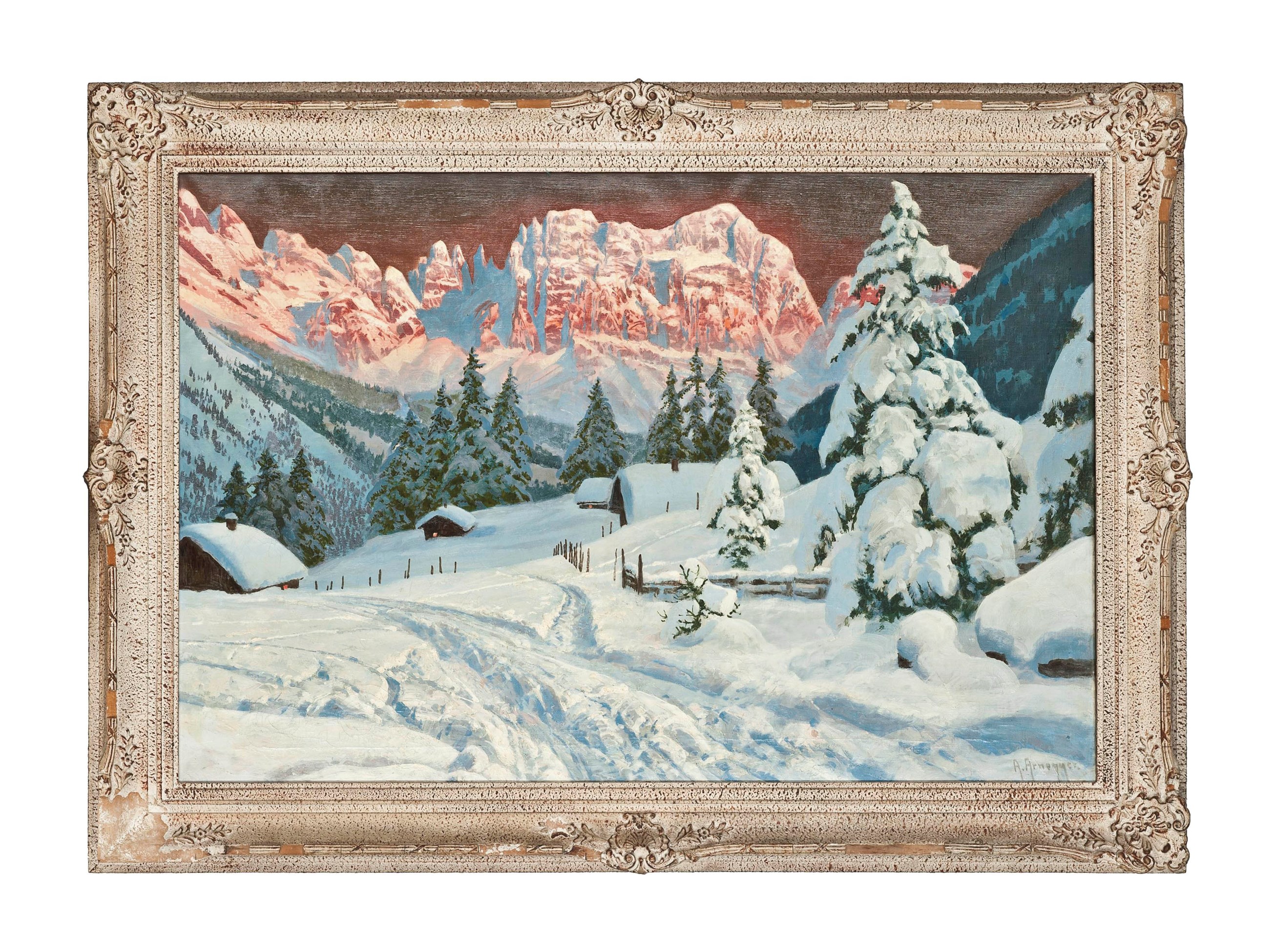 Alois Arnegger (Austrian, 1879-1967) , Twilight in the Alps | Christie's