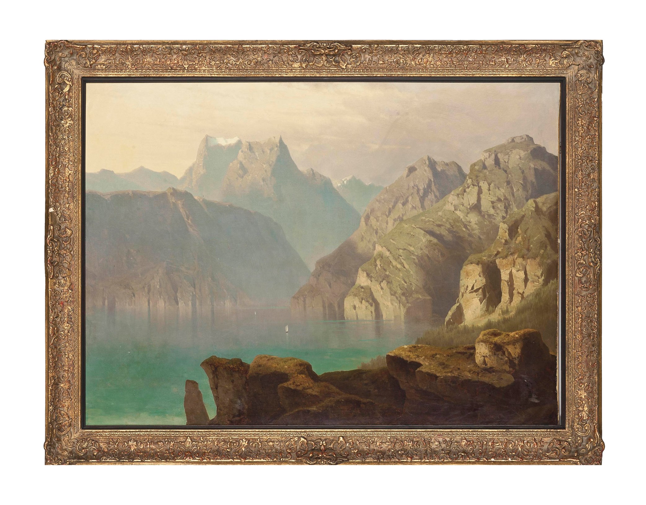 Adolf Chwala (Czech, 1836-1900) , An alpine lake | Christie's