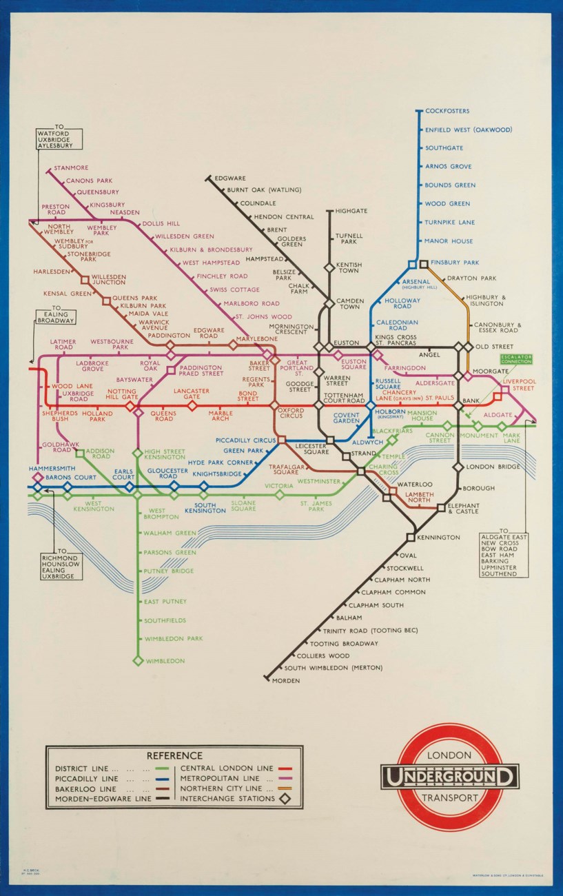 Harry Beck (Henry Charles Beck, 1902-1974) , UNDERGROUND MAP | Christie's
