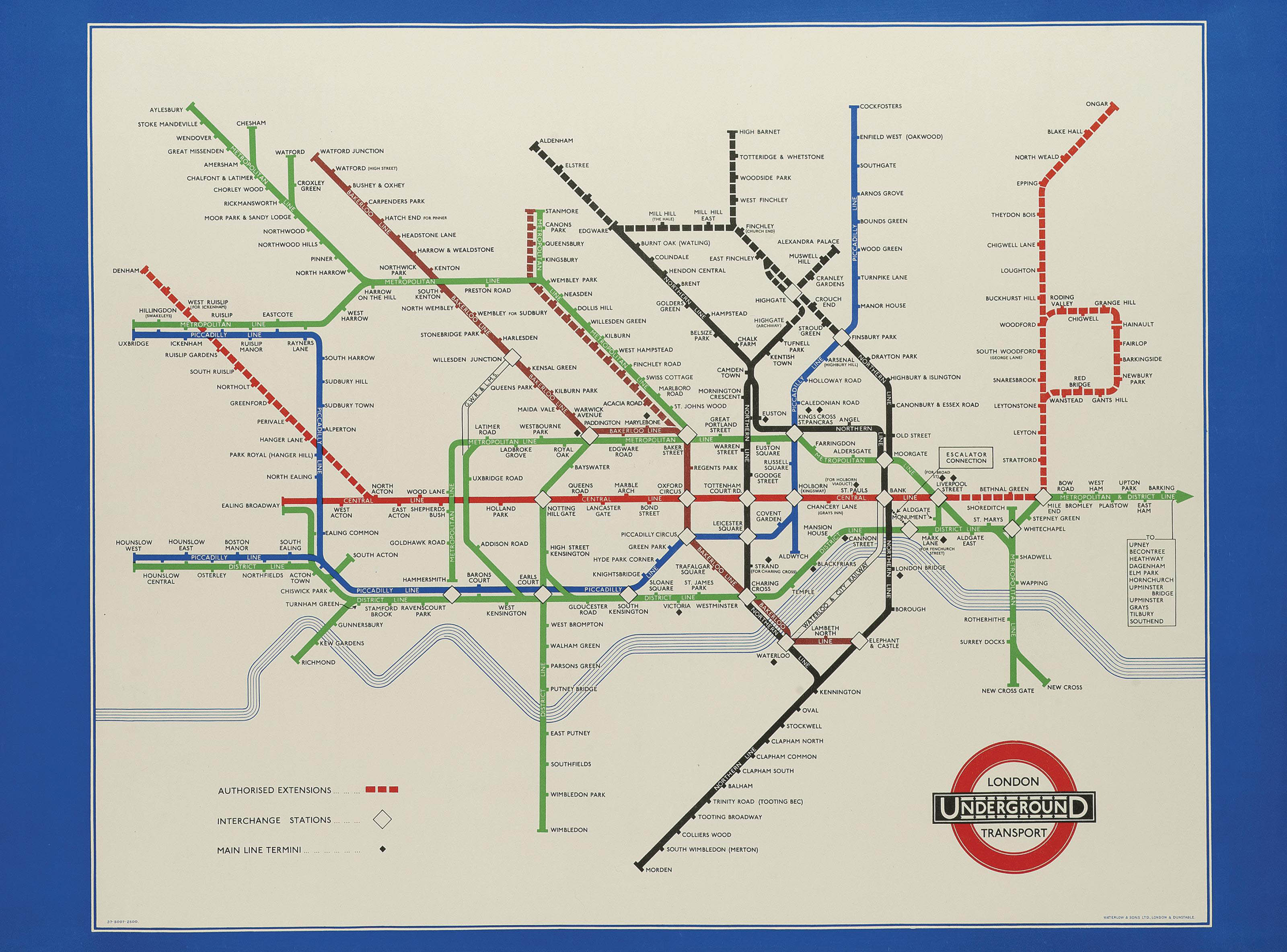 Harry Beck (Henry Charles Beck, 1902-1974) , UNDERGROUND MAP | Christie's