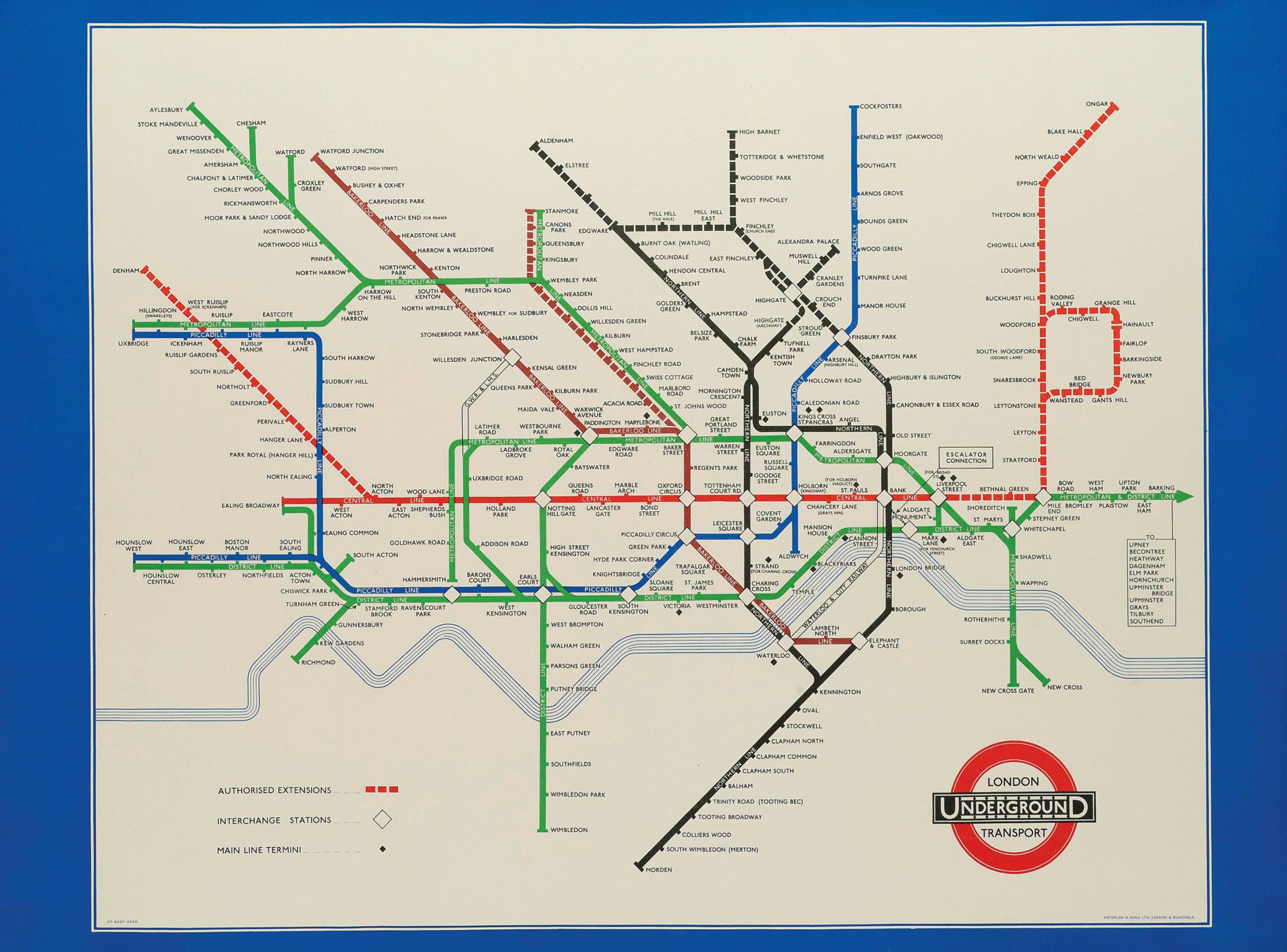 Harry Beck (Henry Charles Beck, 1902-1974) , UNDERGROUND MAP | Christie's