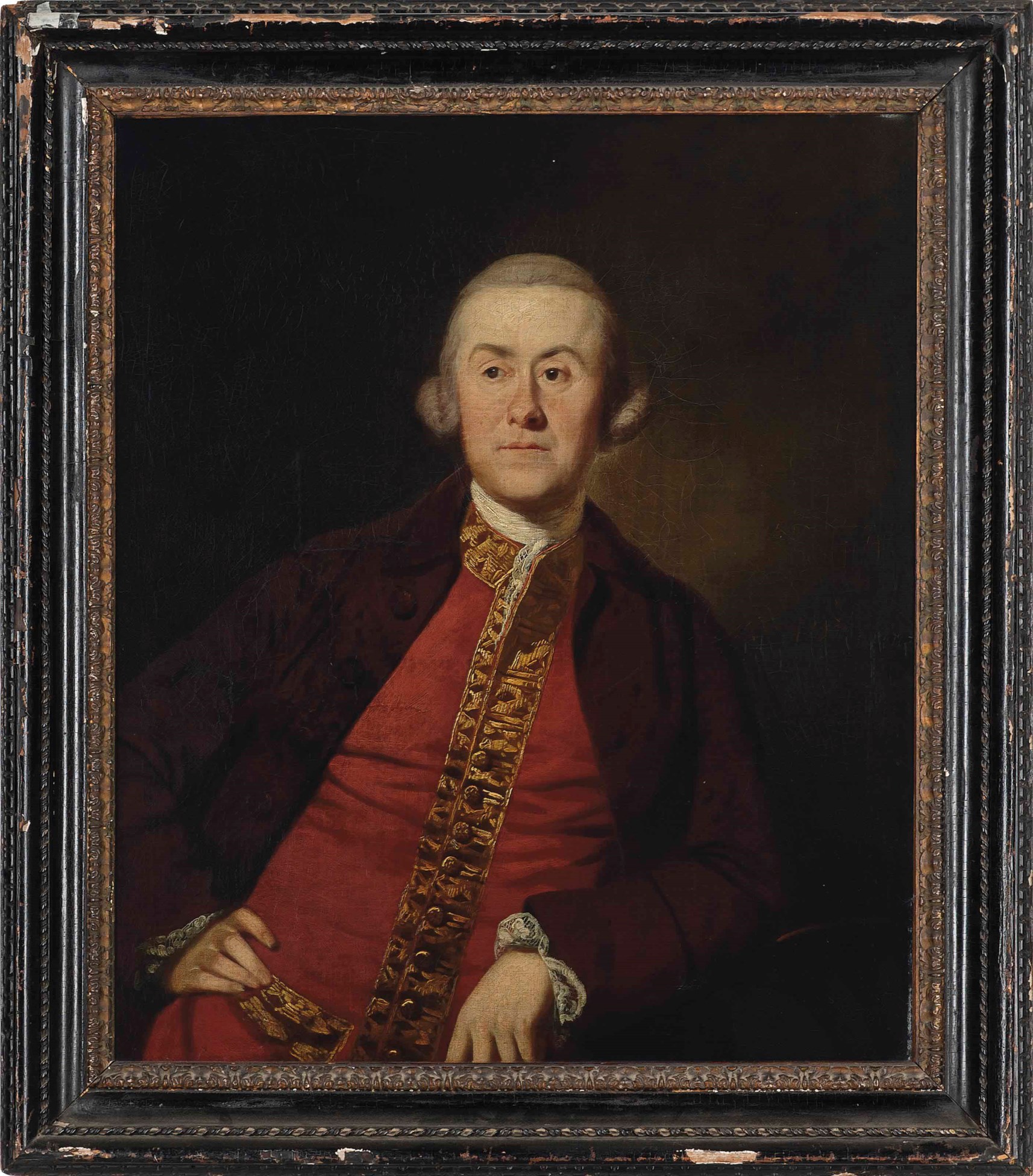 Attributed to Benjamin Wilson (Leeds 1721-1788 London) , Portrait of a ...