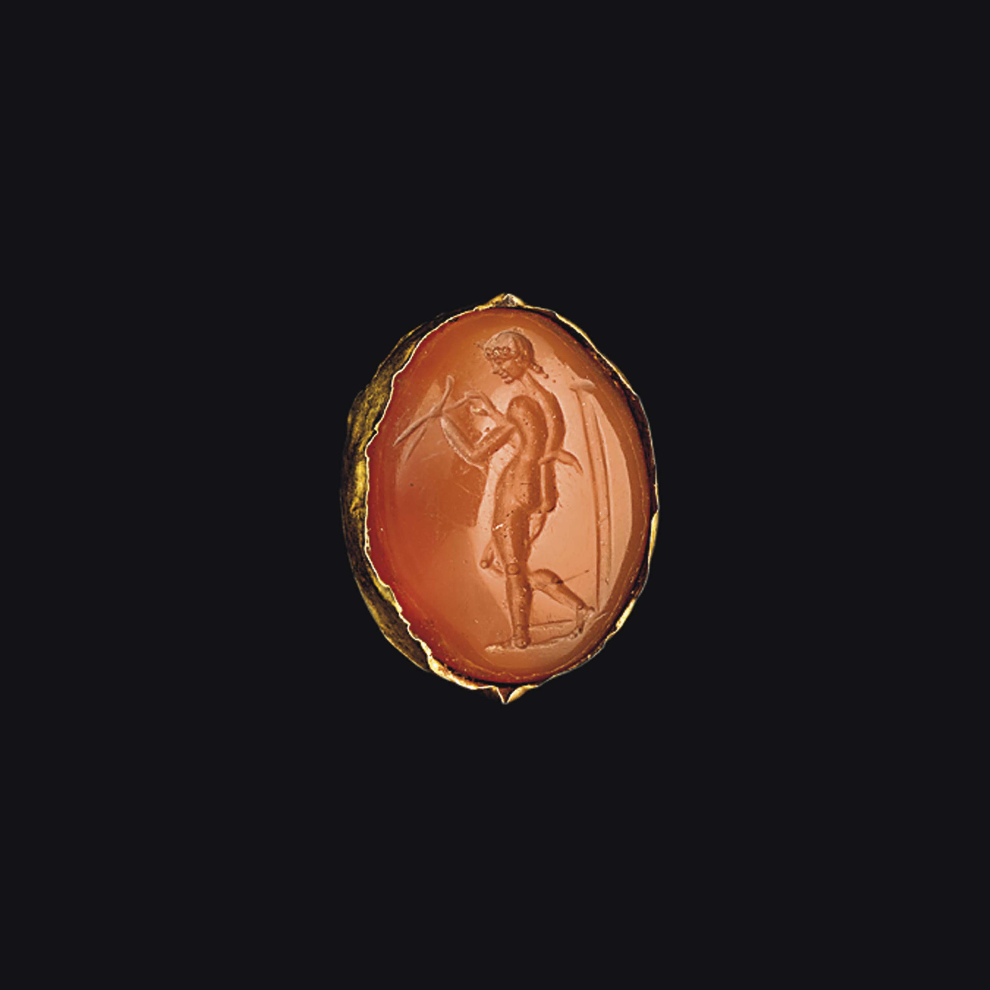 A GREEK CARNELIAN INTAGLIO RINGSTONE , HELLENISTIC PERIOD, CIRCA 2ND ...