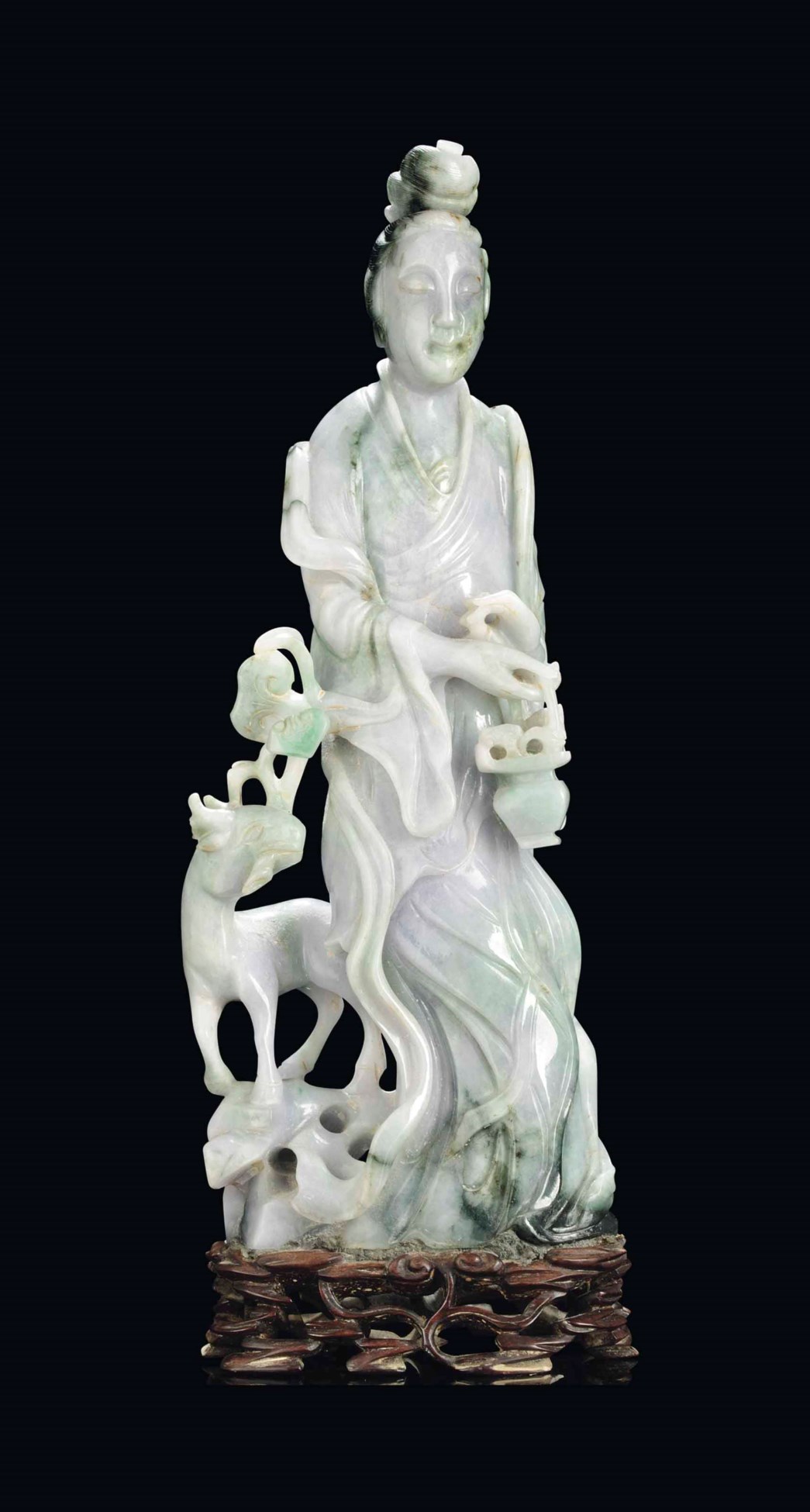 A CHINESE JADEITE FIGURE , 20TH CENTURY | Christie's