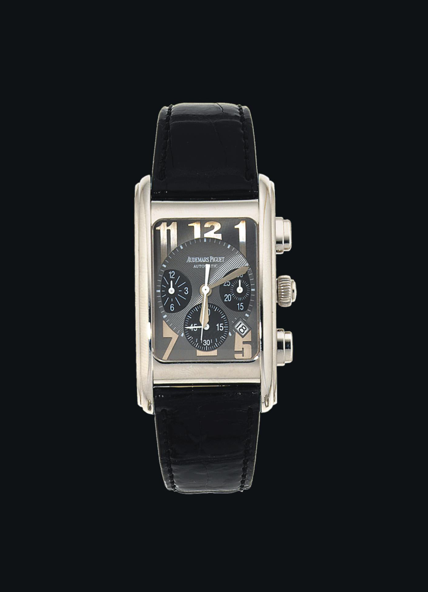 An 18ct. white gold automatic 'Edward Piguet' chronograph, date ...