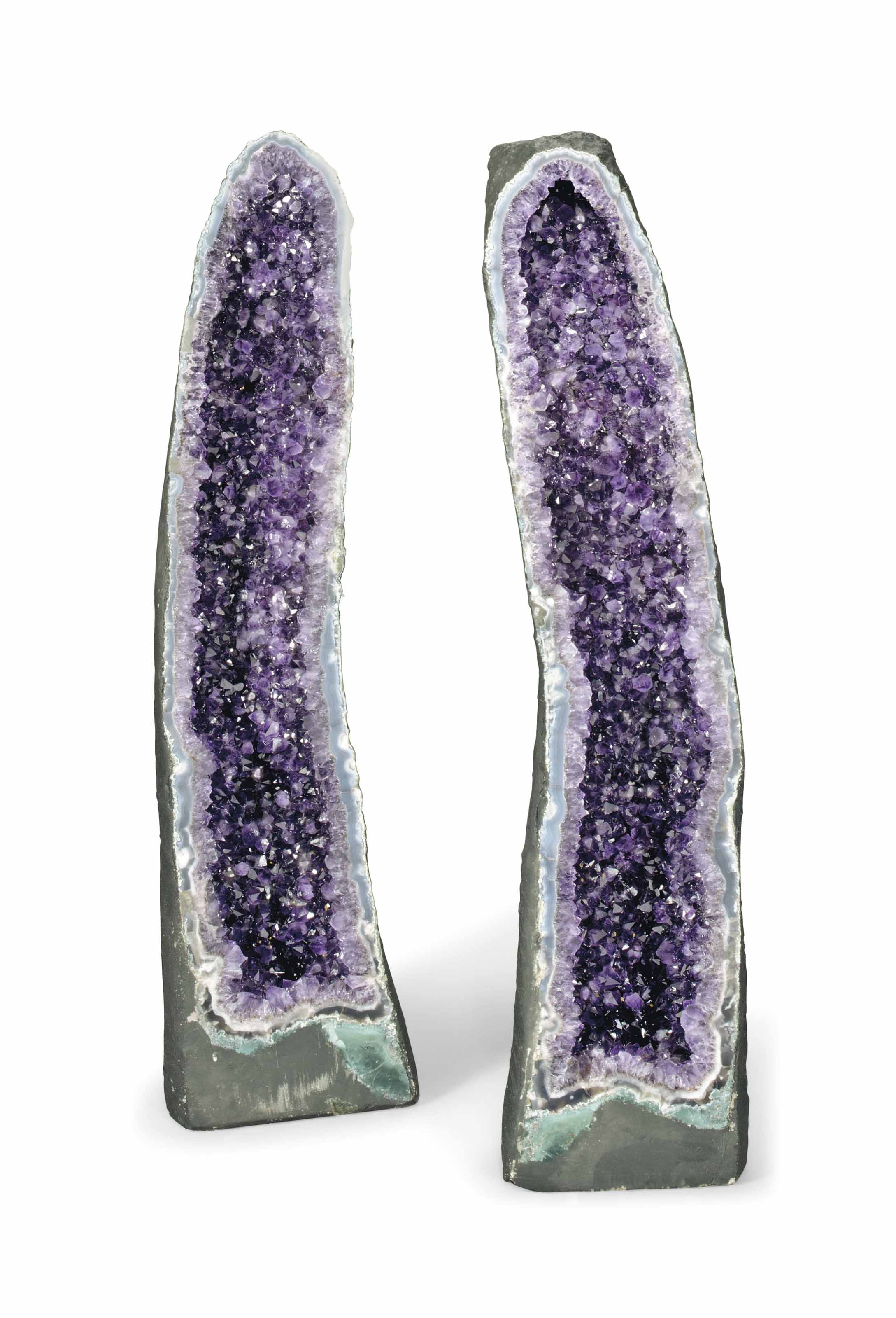 TWO LARGE AMETHYST GEODES | Christie's