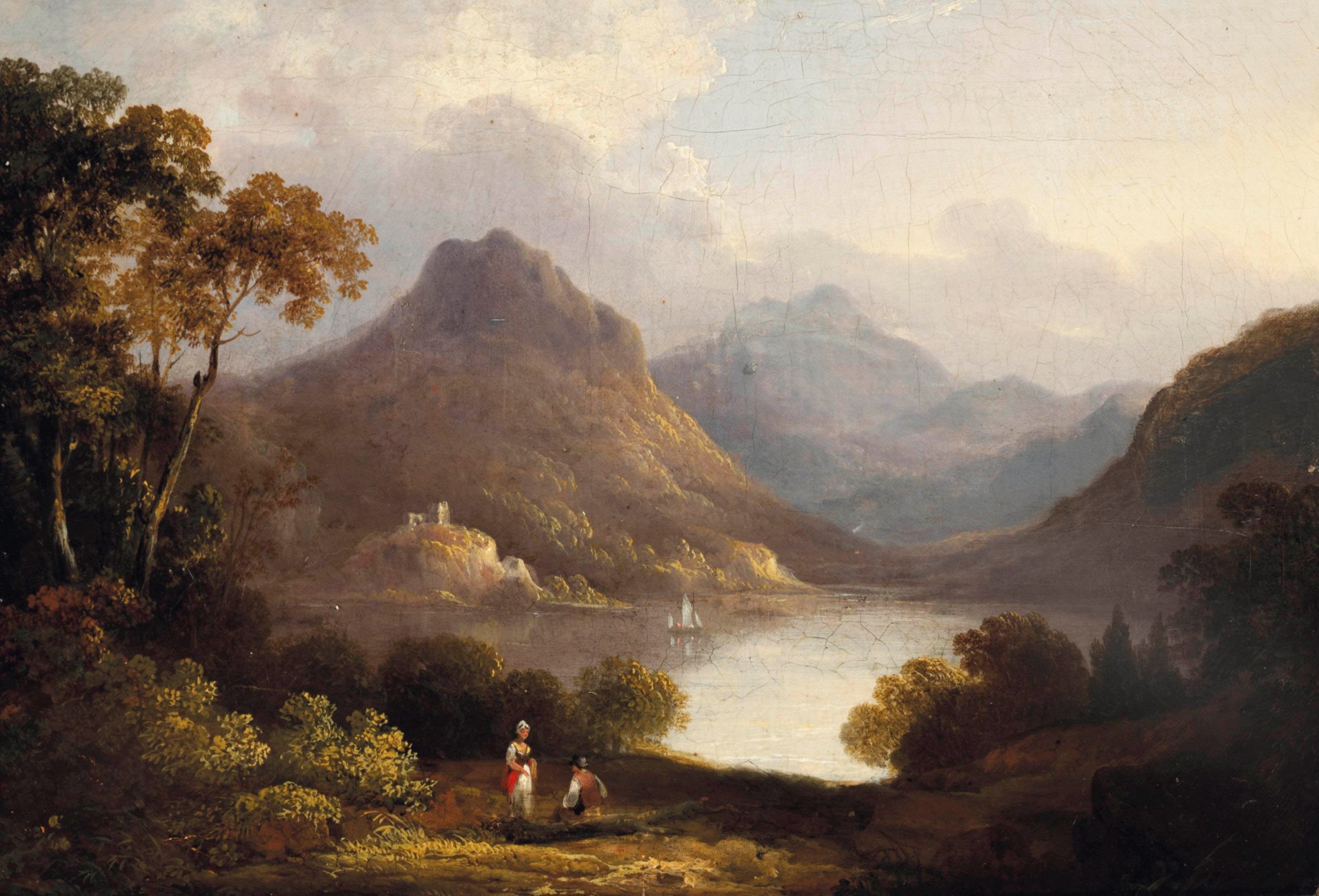 Julius Caesar Ibbetson (1759-1817) , Loch Leven Castle | Christie's