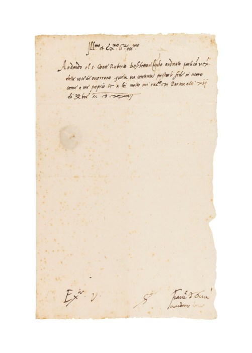 GUICCIARDINI, Francesco (1483-1540). Letter signed ('Franc[iscu]s ...