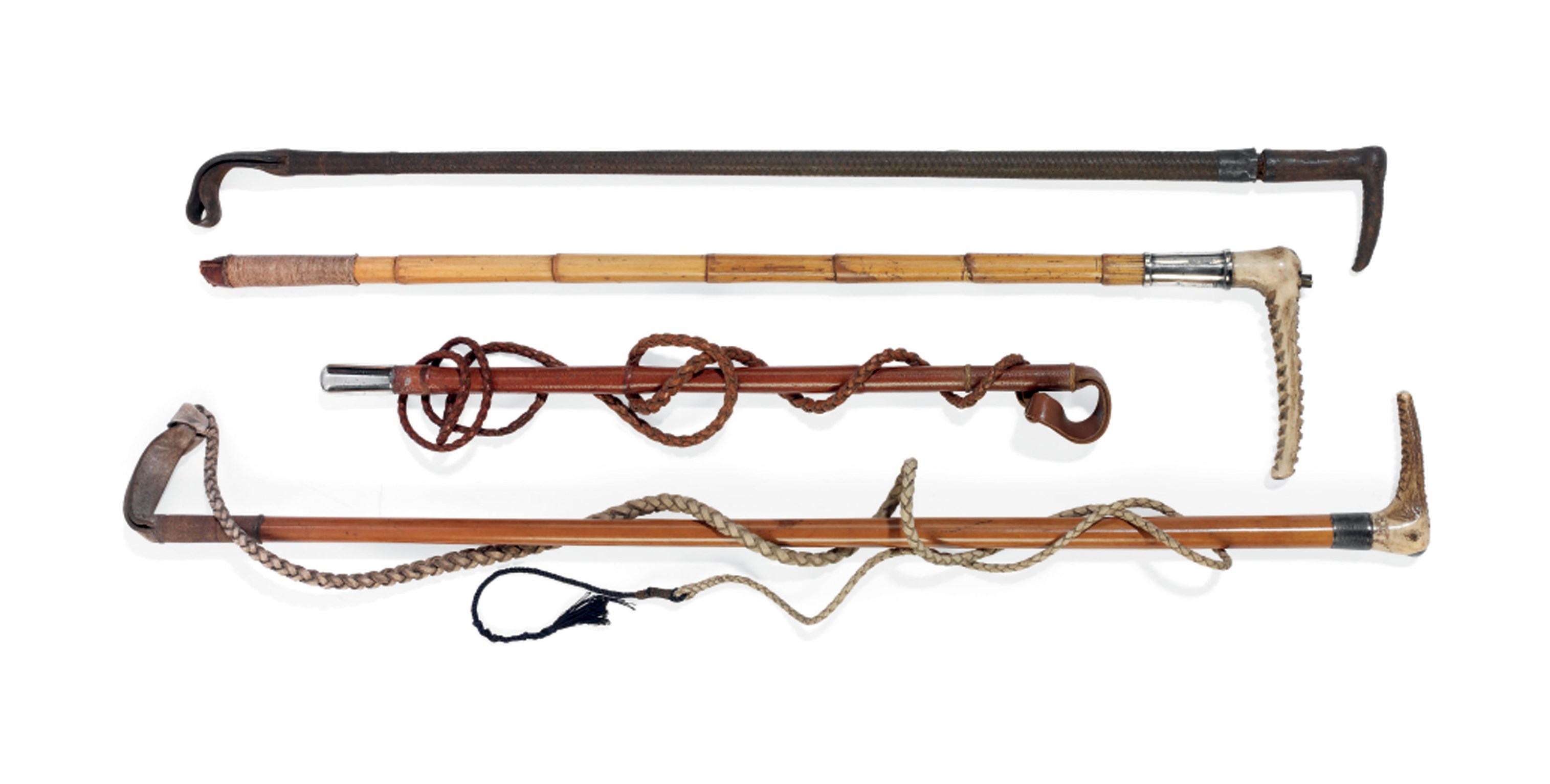 THE SIXTH EARL OF HAREWOOD'S SILVER-MOUNTED HUNTING WHIP , MARK OF ...