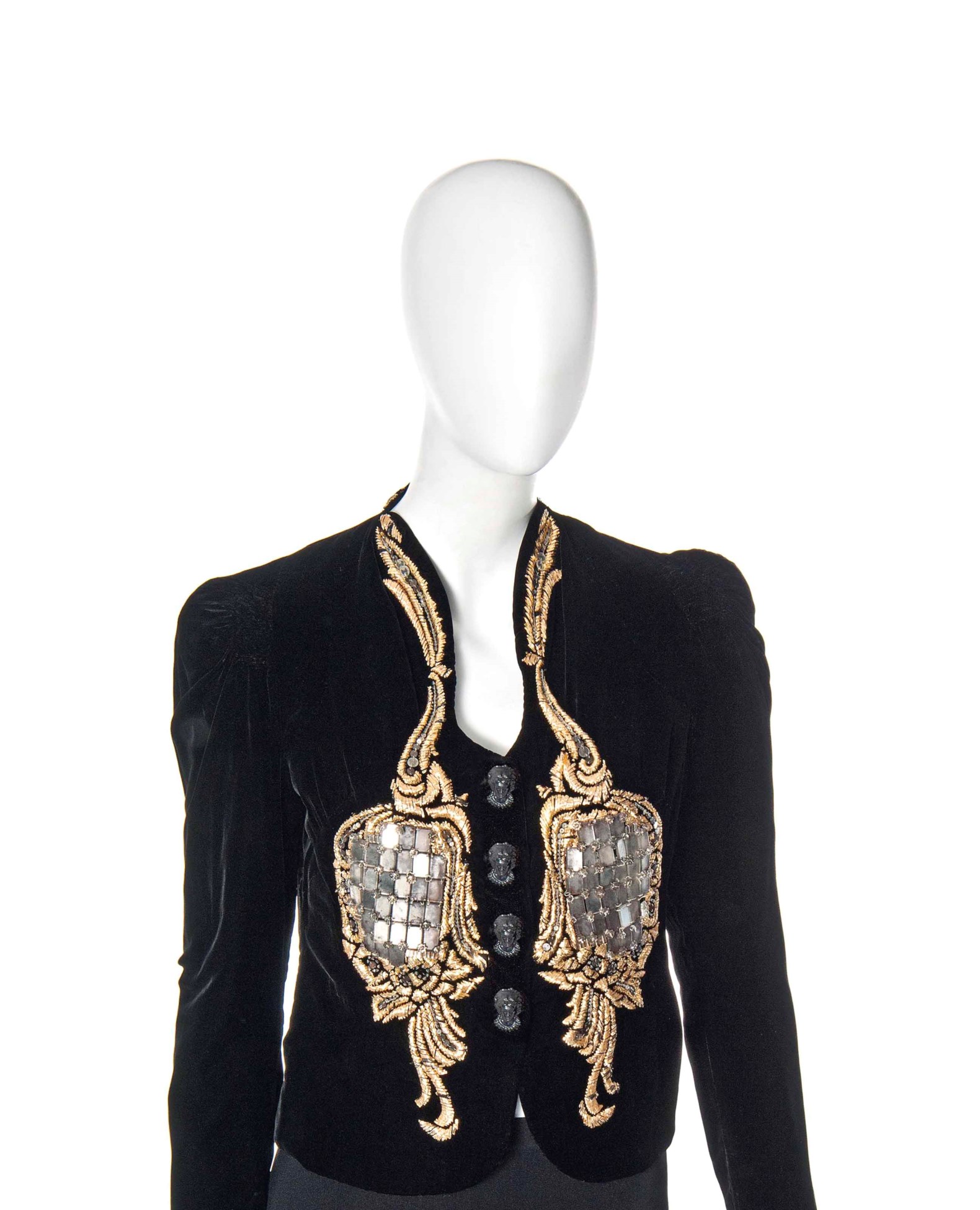 AN ELSA SCHIAPARELLI BLACK VELVET EVENING JACKET , 1939 | Christie's