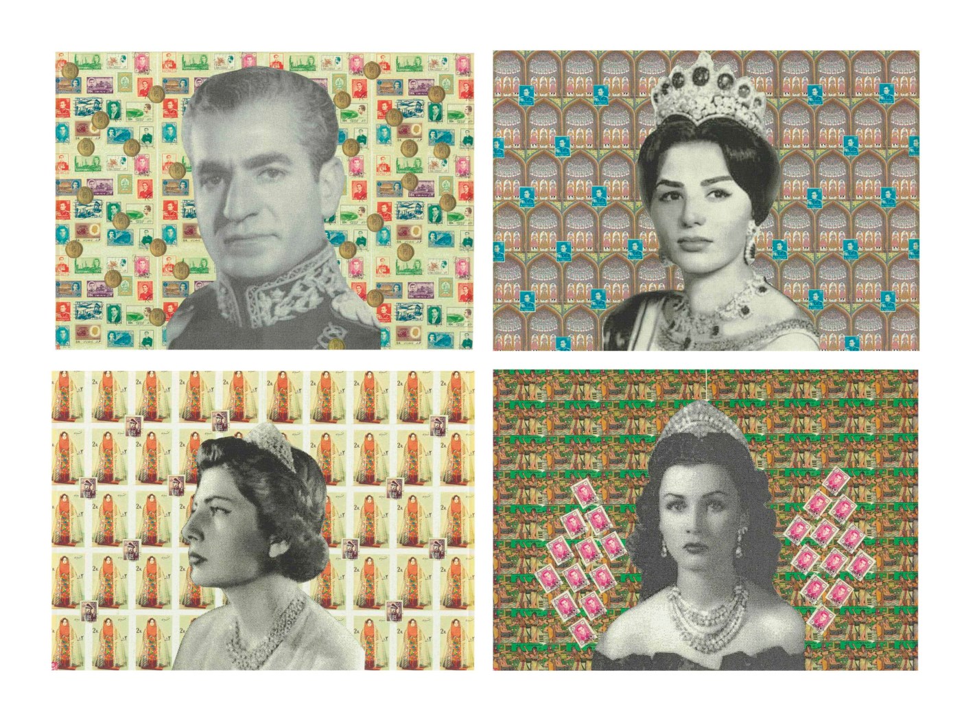Afsoon (Iranian, B. 1971) , The Shah and his Three Queens (from the ...