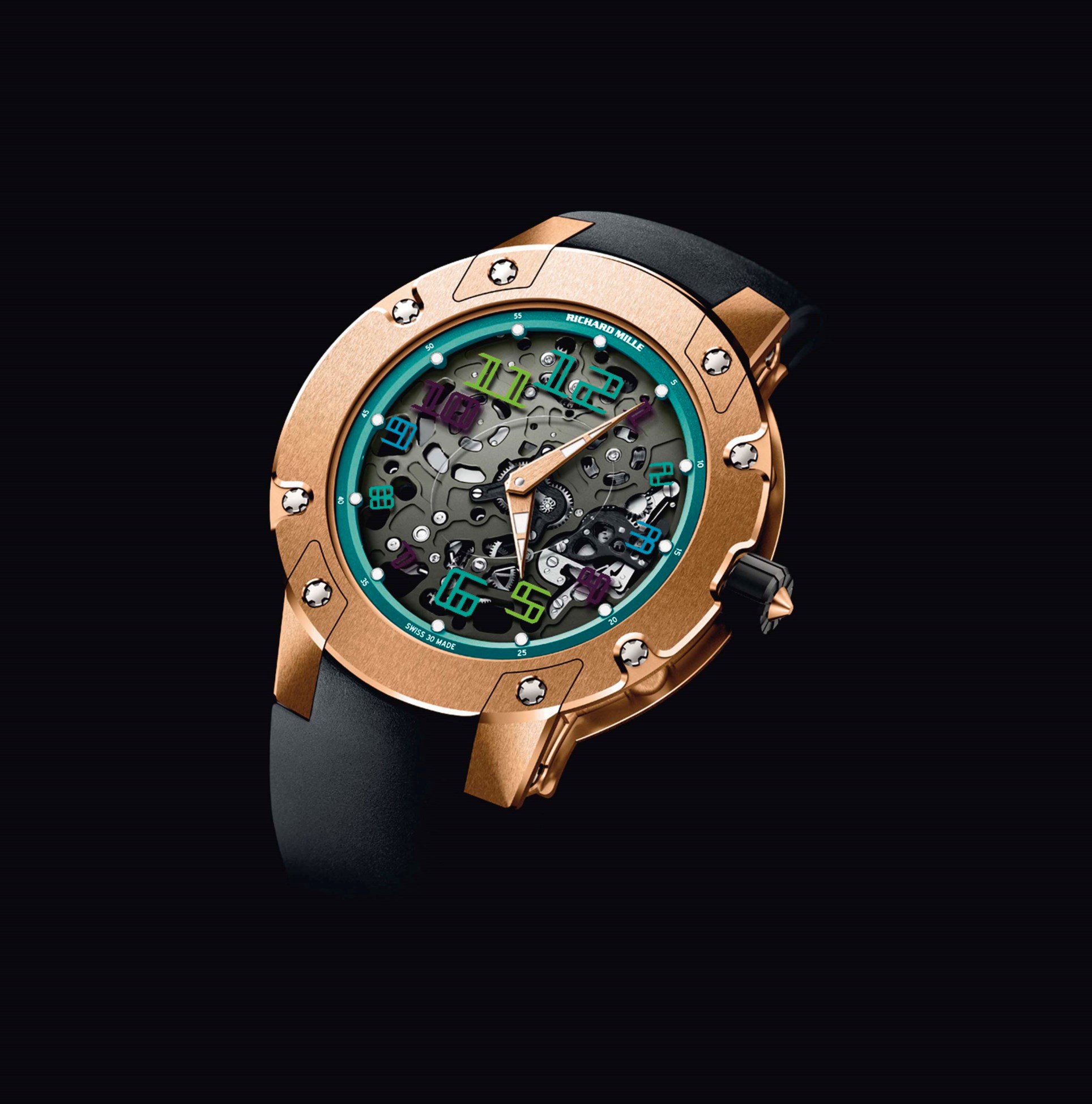 Richard Mille. A unique 18K pink gold automatic wristwatch, especially ...