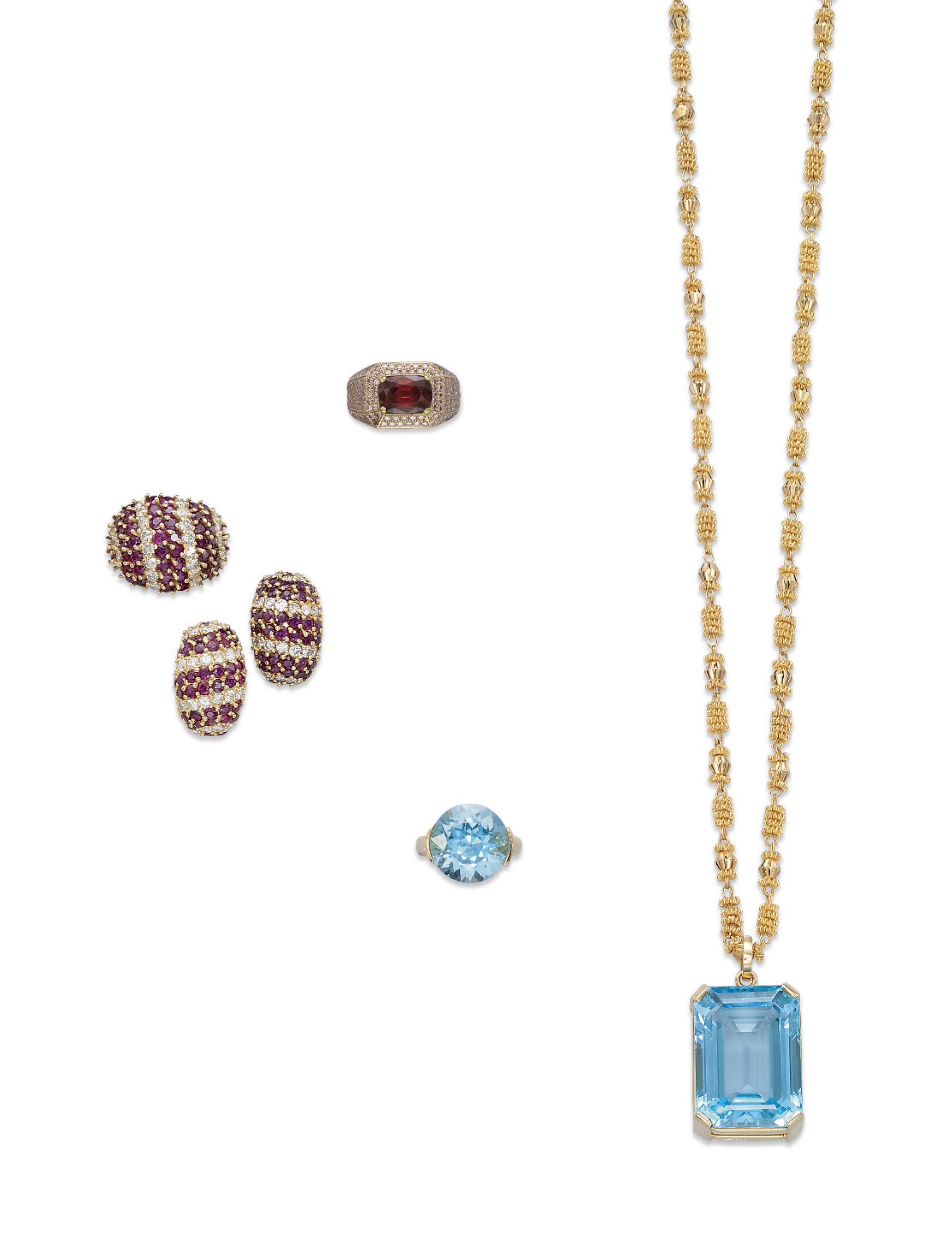 A GROUP OF SAPPHIRE AND DIAMOND JEWELLERY | Christie's