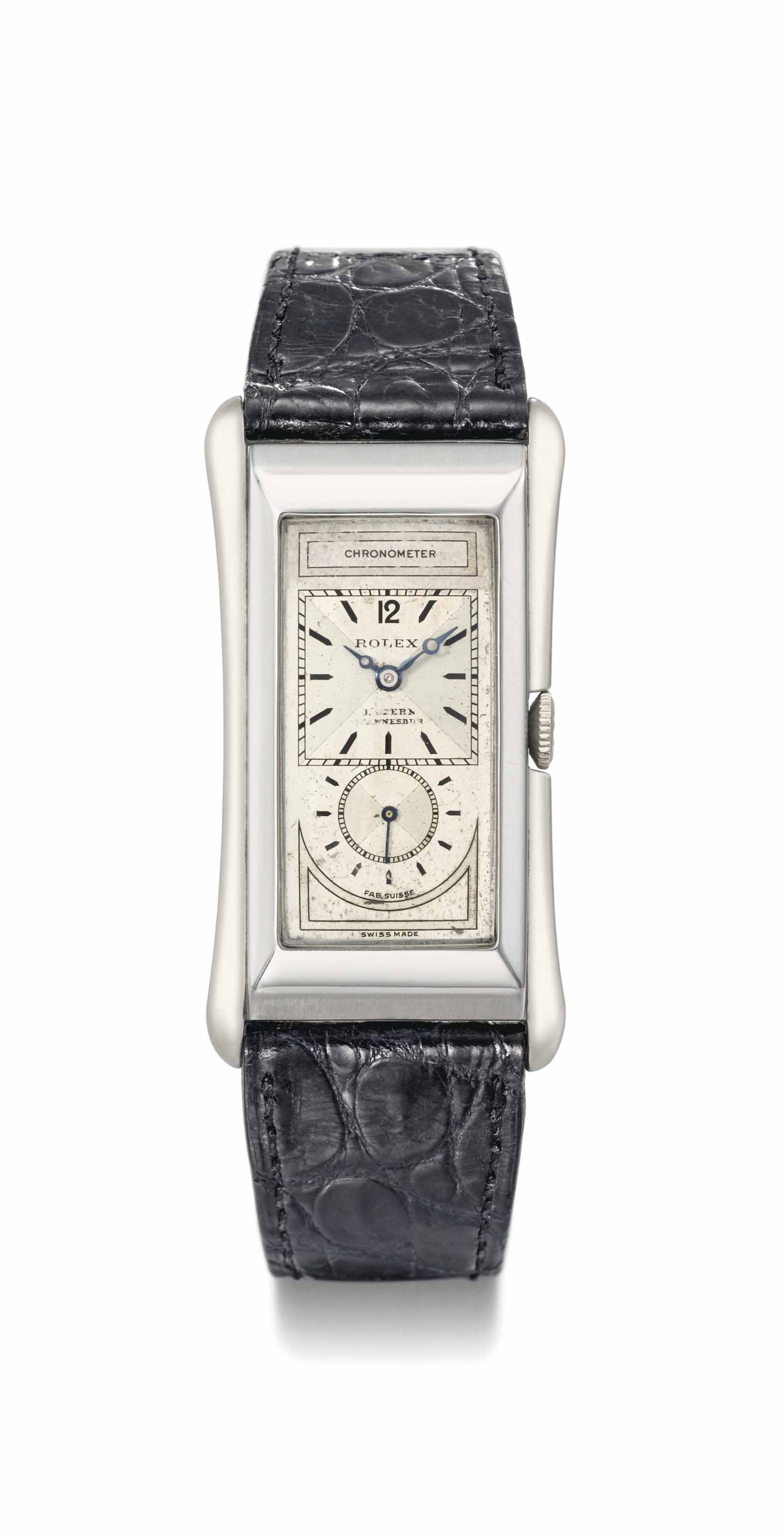 Rolex. A very fine and extremely rare stainless steel oversized ...