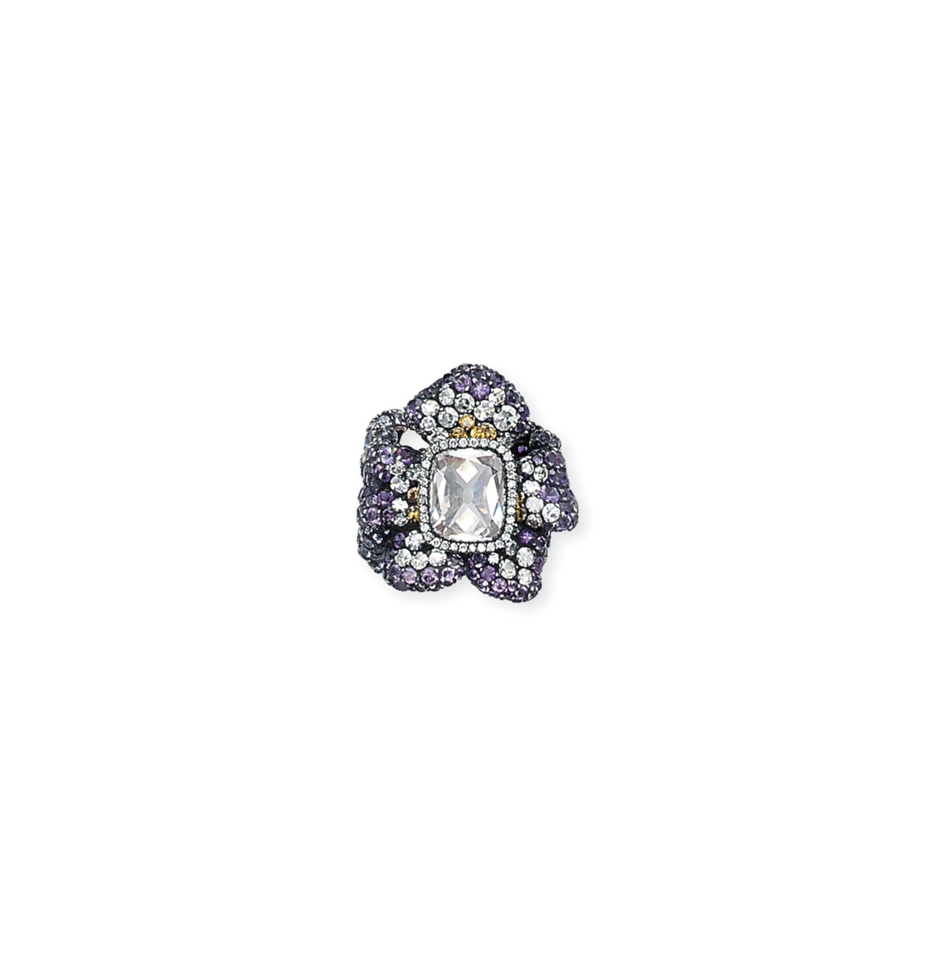 A DIAMOND AND AMETHYST 'THREE-VIOLETS' RING, BY JAR | Christie's