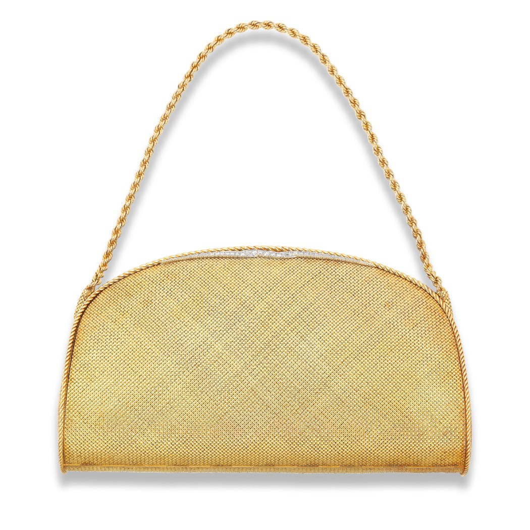 A GOLD, DIAMOND AND TORTOISE SHELL BAG, BY VAN CLEEF & ARPELS | Christie's