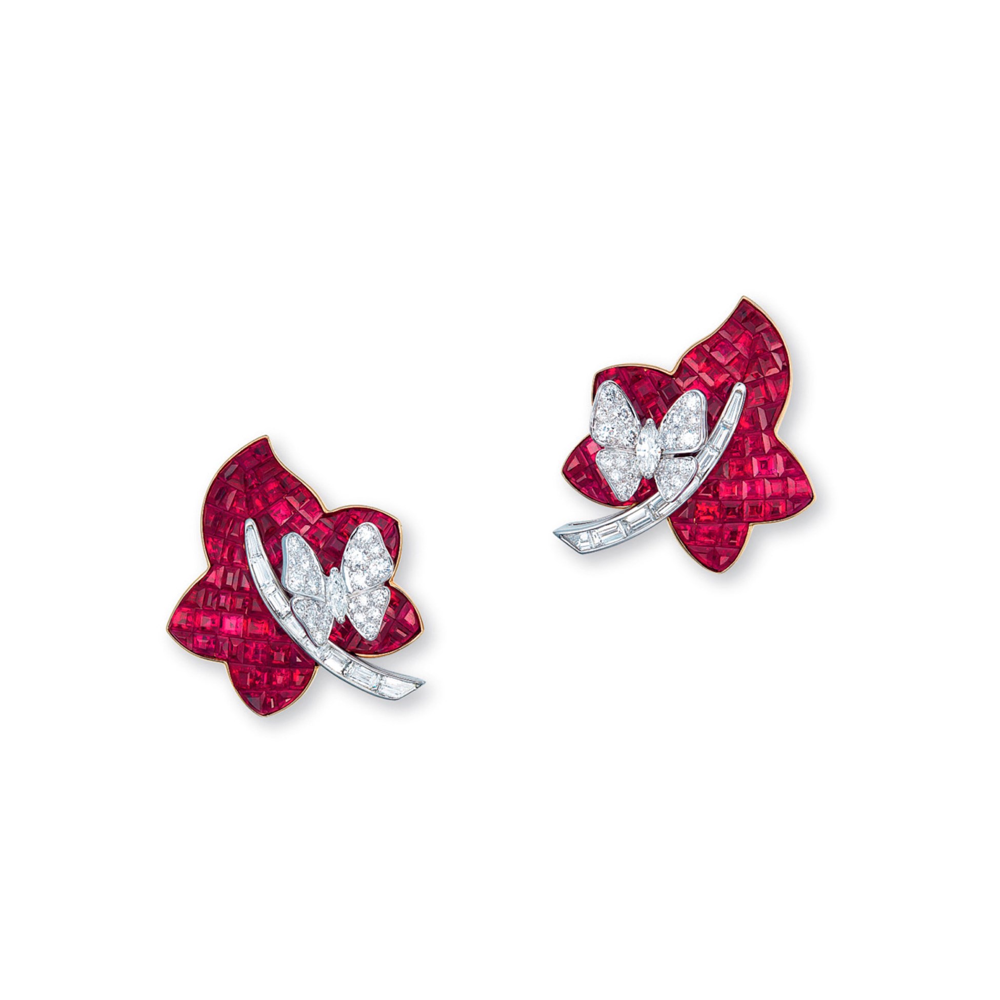 A PAIR OF RUBY AND DIAMOND EARRINGS, BY ALETTO BROTHERS | Christie's
