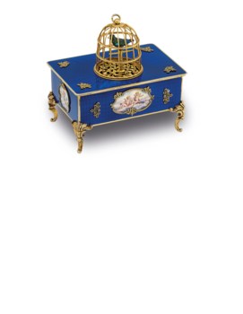SWISS. A FINE AND RARE SILVER GILT AND ENAMEL SINGING BIRD BOX, CIRCA ...
