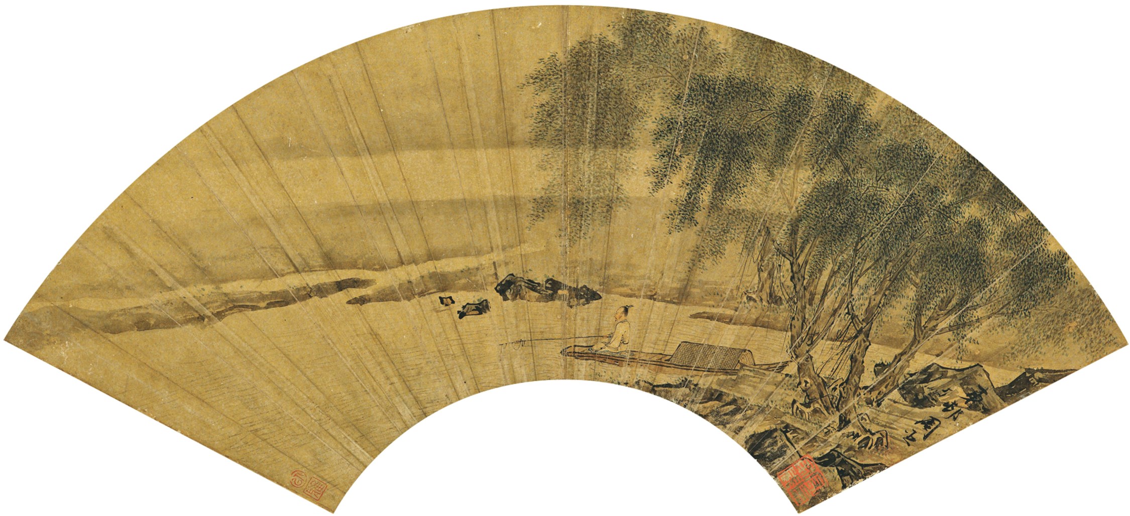 ZHOU CHEN (CIRCA 1450-1535) , Fishing in a Quiet Lake | Christie's