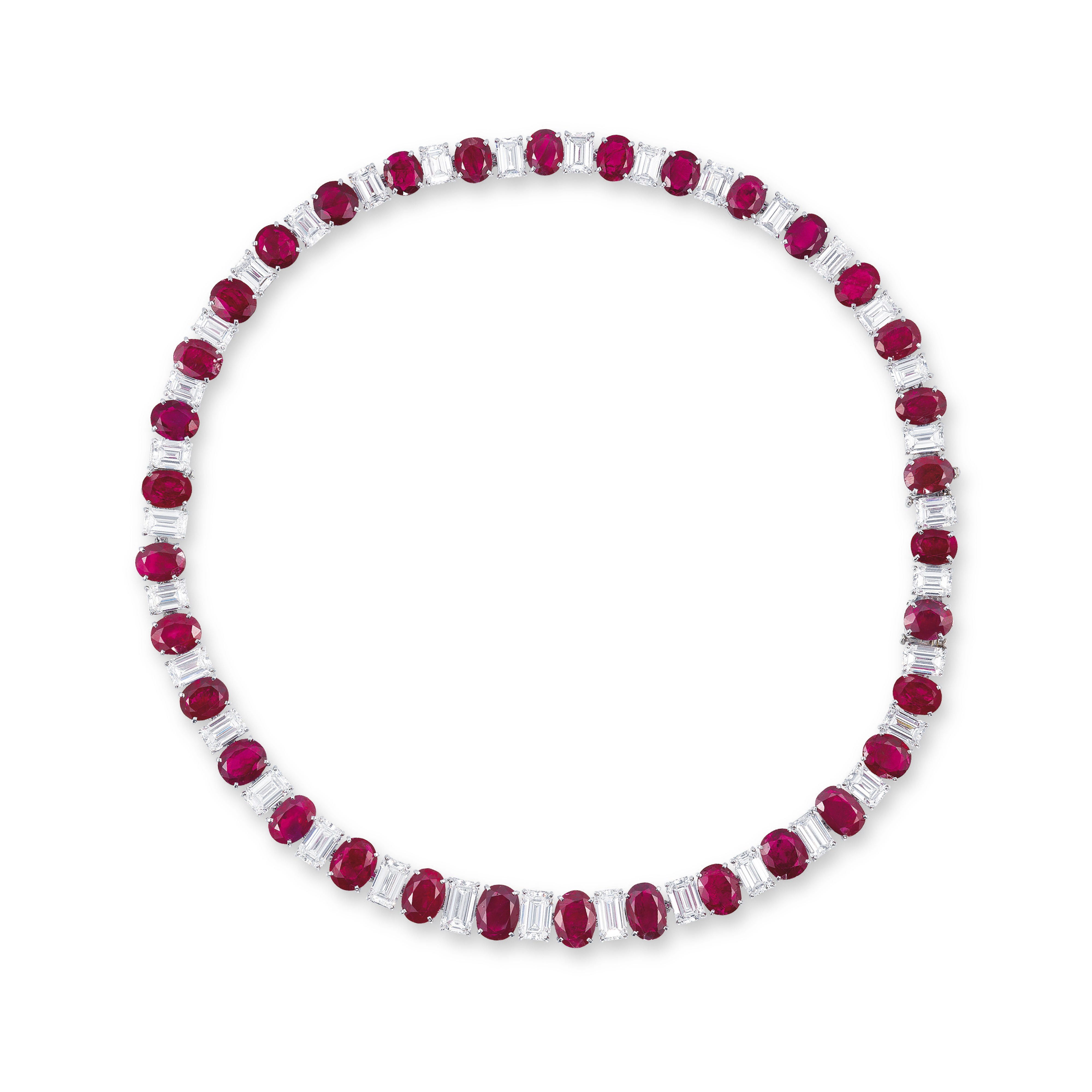 A RUBY AND DIAMOND NECKLACE, BY HARRY WINSTON | Christie's