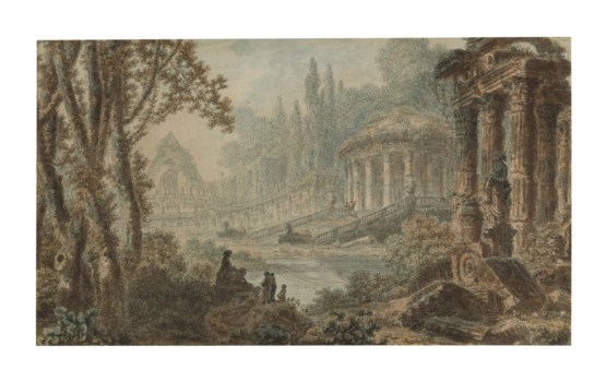 Jean-Henri-Alexandre Pernet (Paris 1763-1789) , A landscape capriccio ...