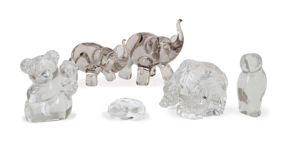 A GROUP OF GLASS ANIMALS,
