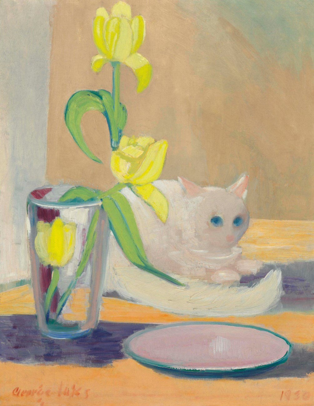 George Benjamin Luks (1867-1933) , The White Cat | Christie's