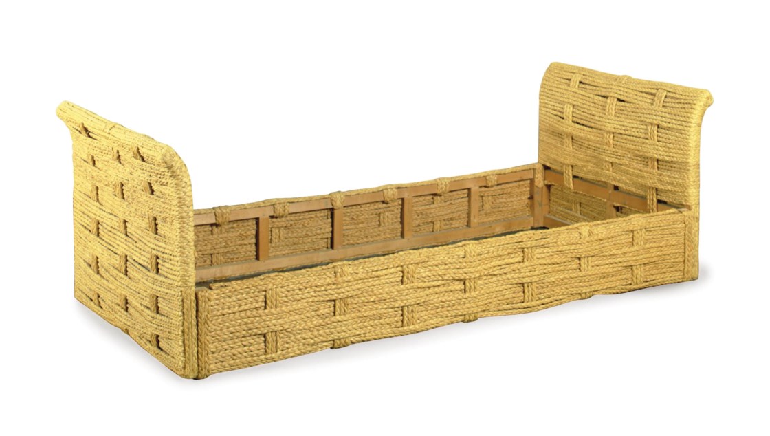 A FRENCH WOVEN-STRAW TWIN BED, , 20TH CENTURY | Christie's