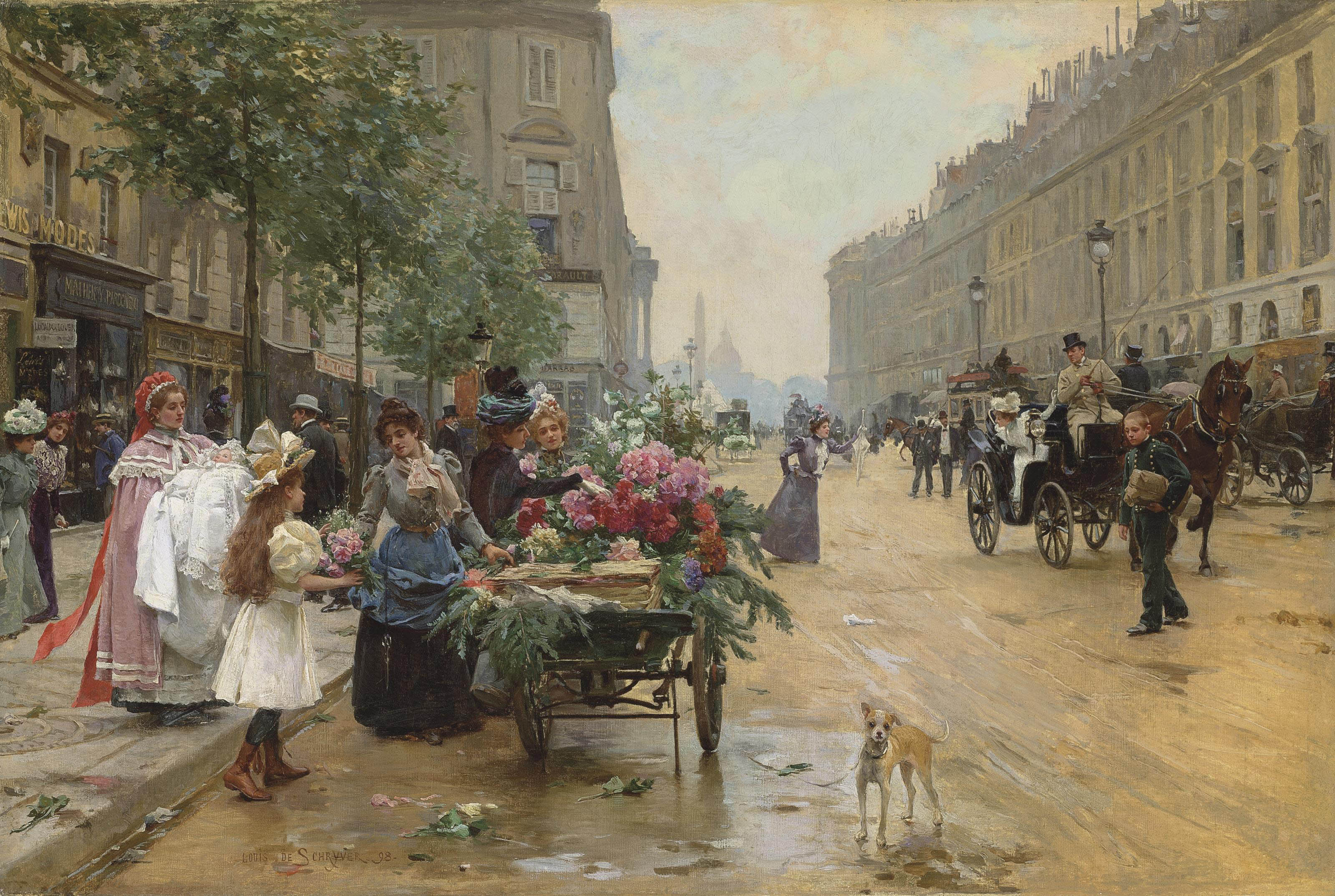 Louis Marie de Schryver (French, 1862-1942) , Rue Royale, Paris ...
